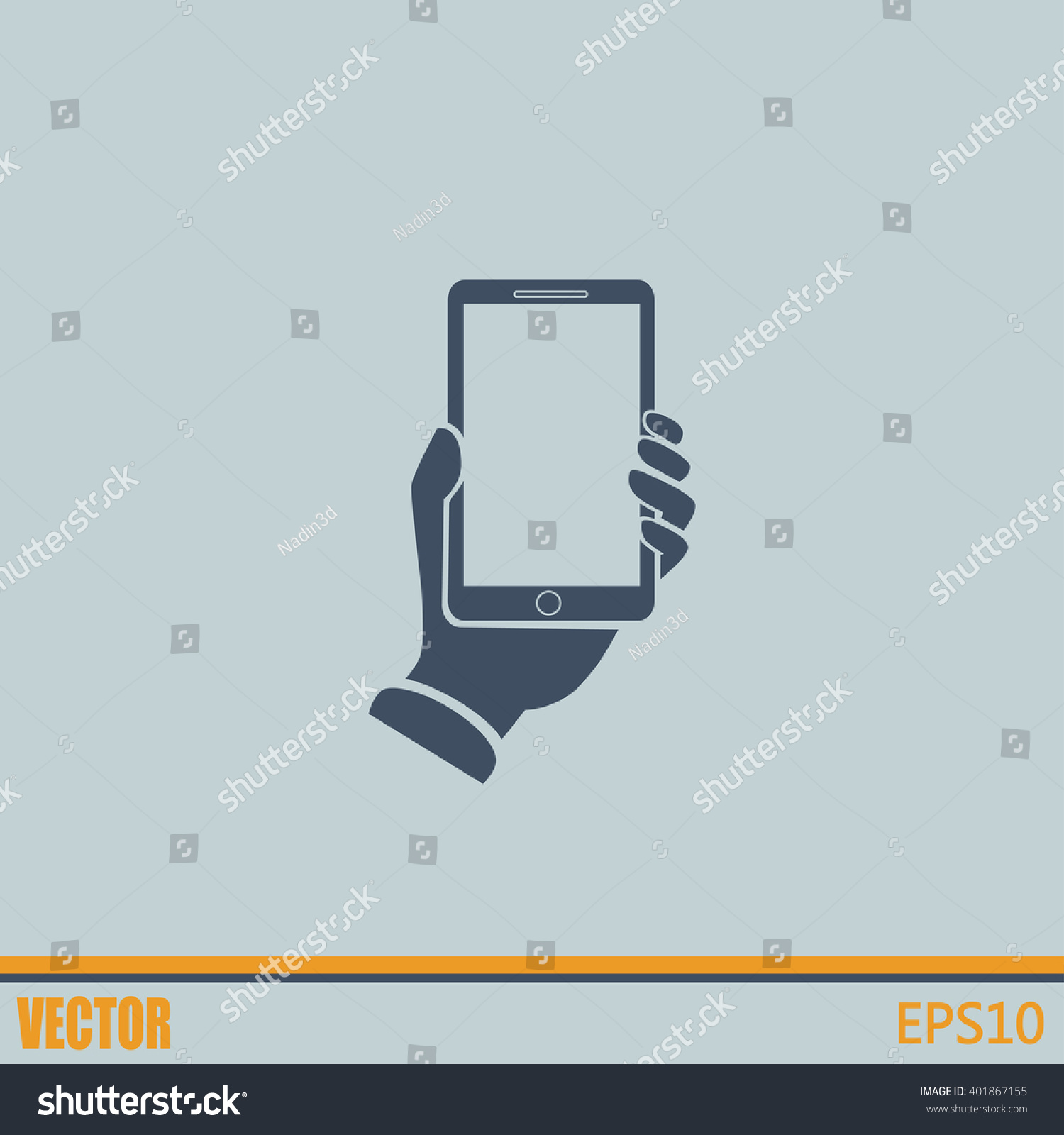 Phone Hand Vector Icon Stock Vector (Royalty Free) 401867155 | Shutterstock