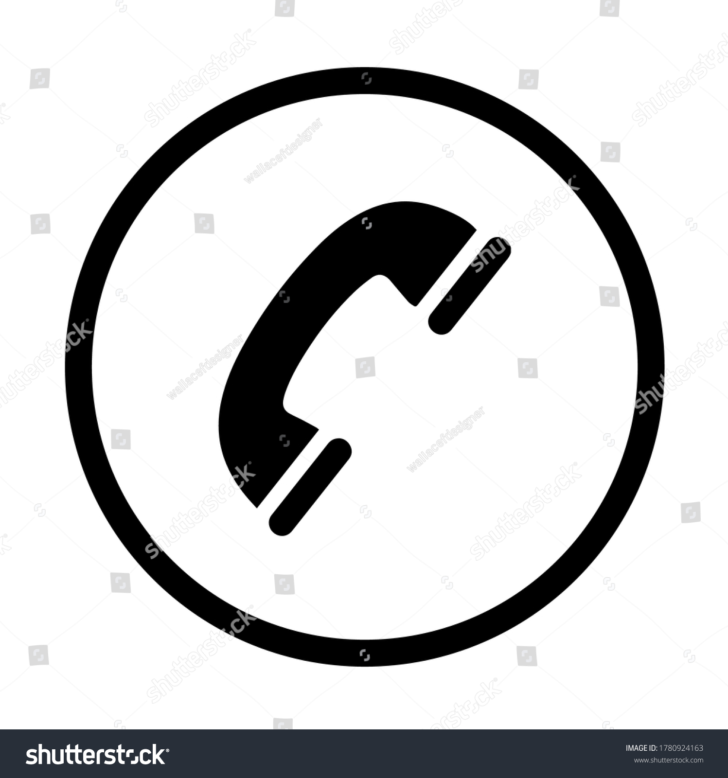 Phone Icon Circle Vector Stock Vector (Royalty Free) 1780924163 ...