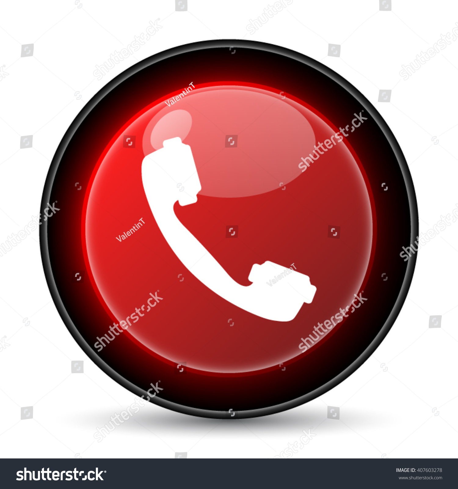 Phone Icon Internet Button On White Stock Vector (Royalty Free ...