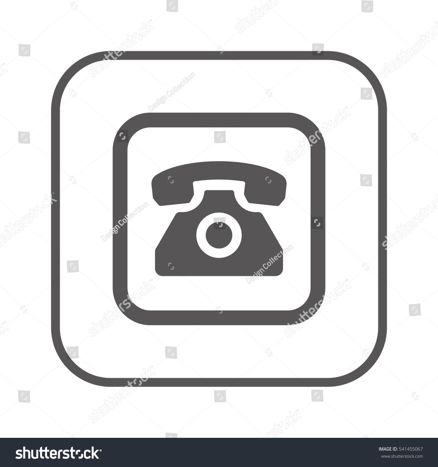Phone Icon Isolated Flat Design Stock Vector (Royalty Free) 541455067 ...
