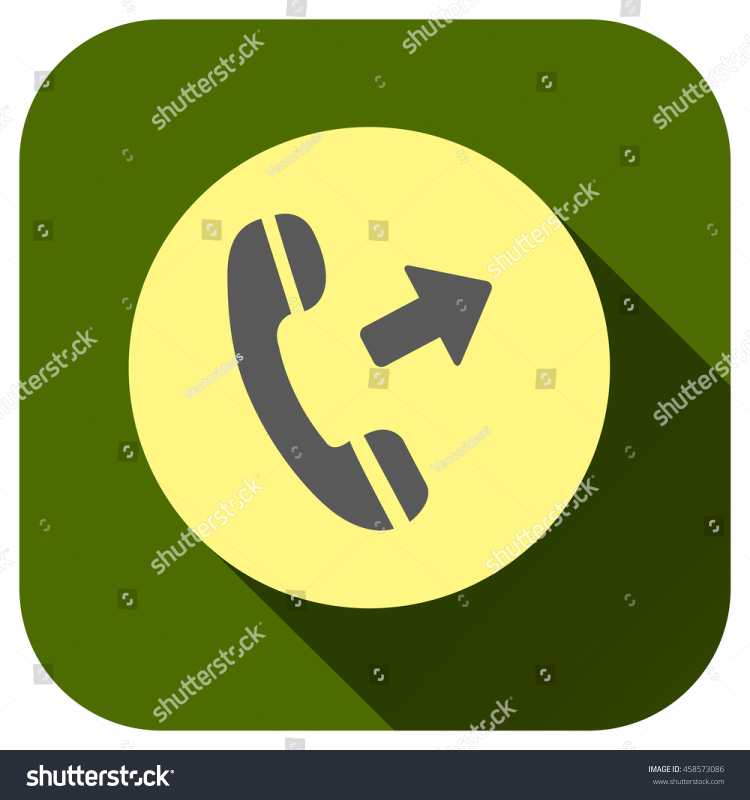 Phone Icon Outgoing Call Stock Vector (Royalty Free) 458573086 ...