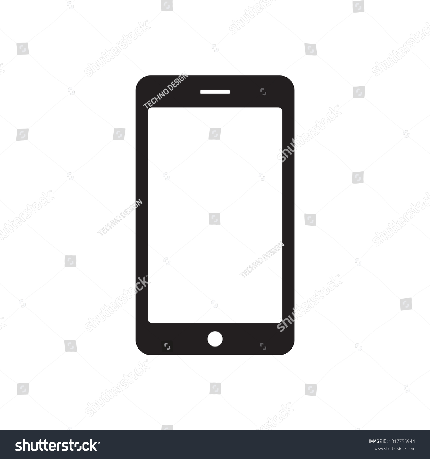Phone Icon Symbol Vector Stock Vector (Royalty Free) 1017755944 ...