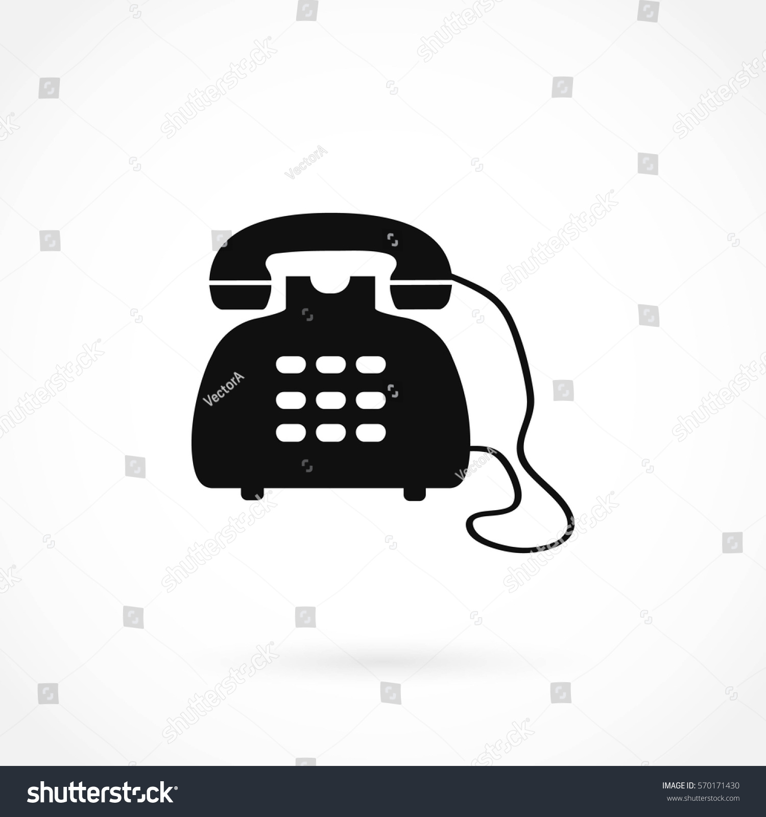 Phone Icon Vector Flat Design Best: vector de stock (libre de regalías ...