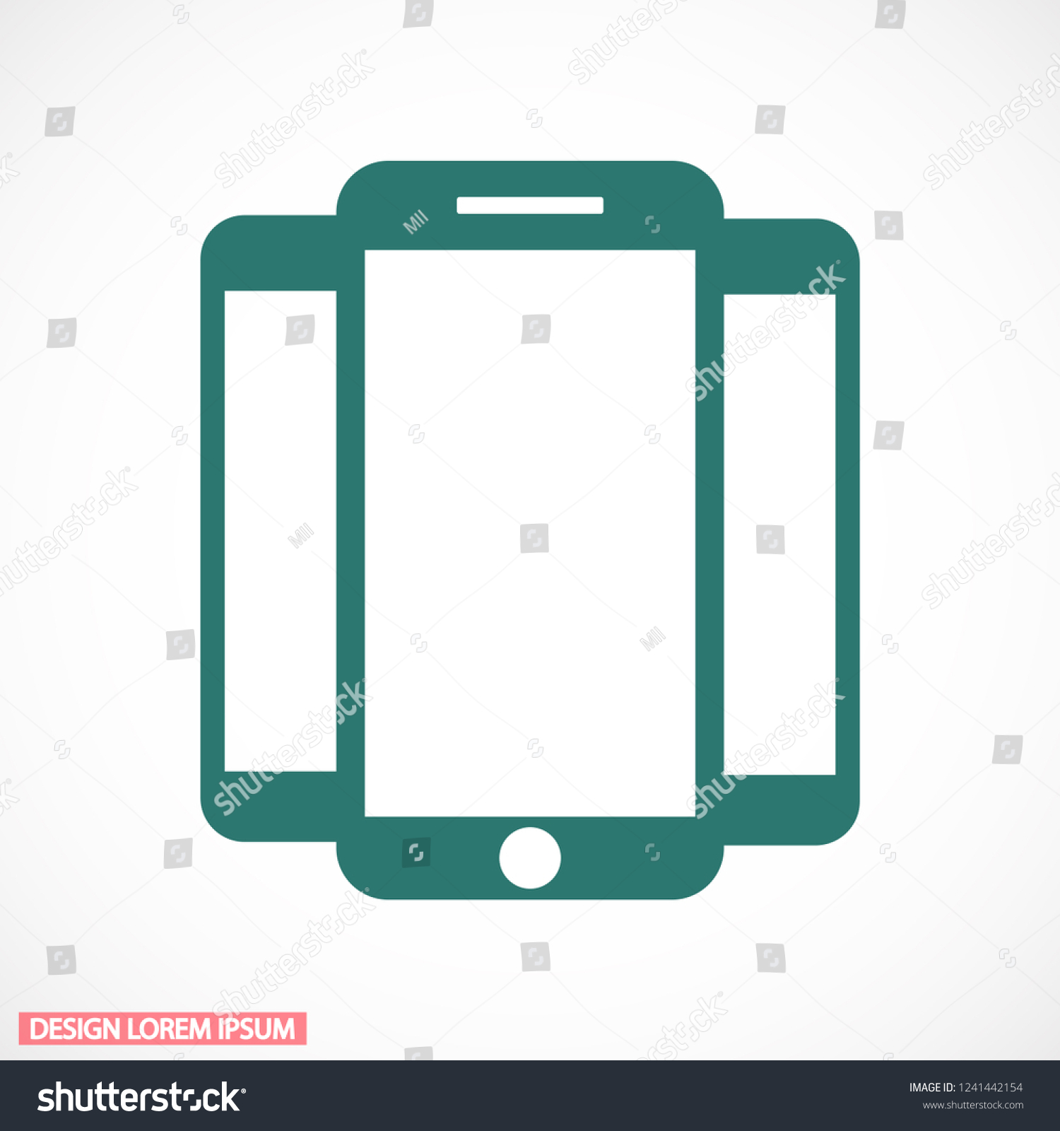 Phone Iconvector Illustration Stock Vector (Royalty Free) 1241442154 ...