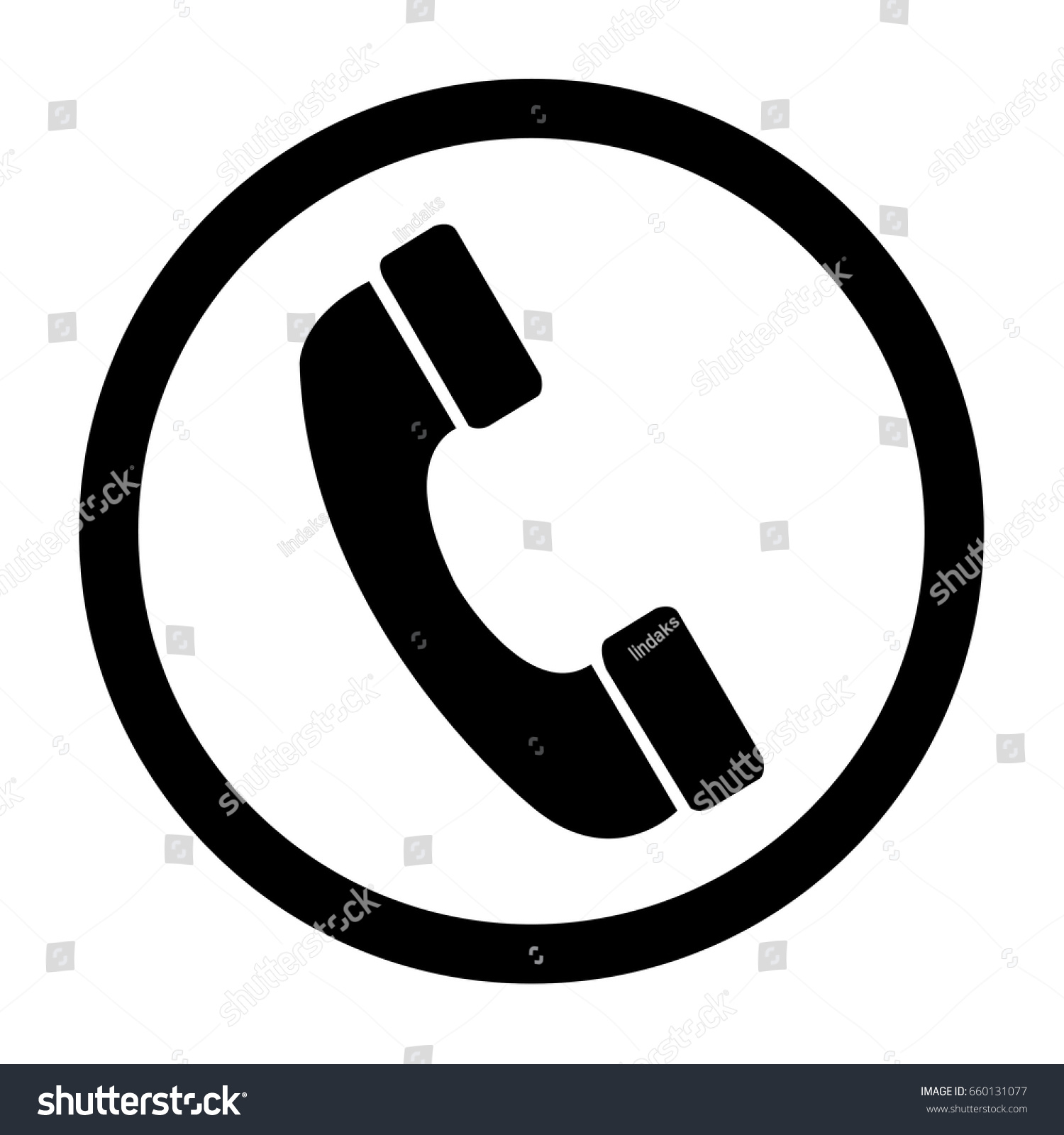 Phone Icon Vector On White Background Stock-vektor (royaltyfri ...