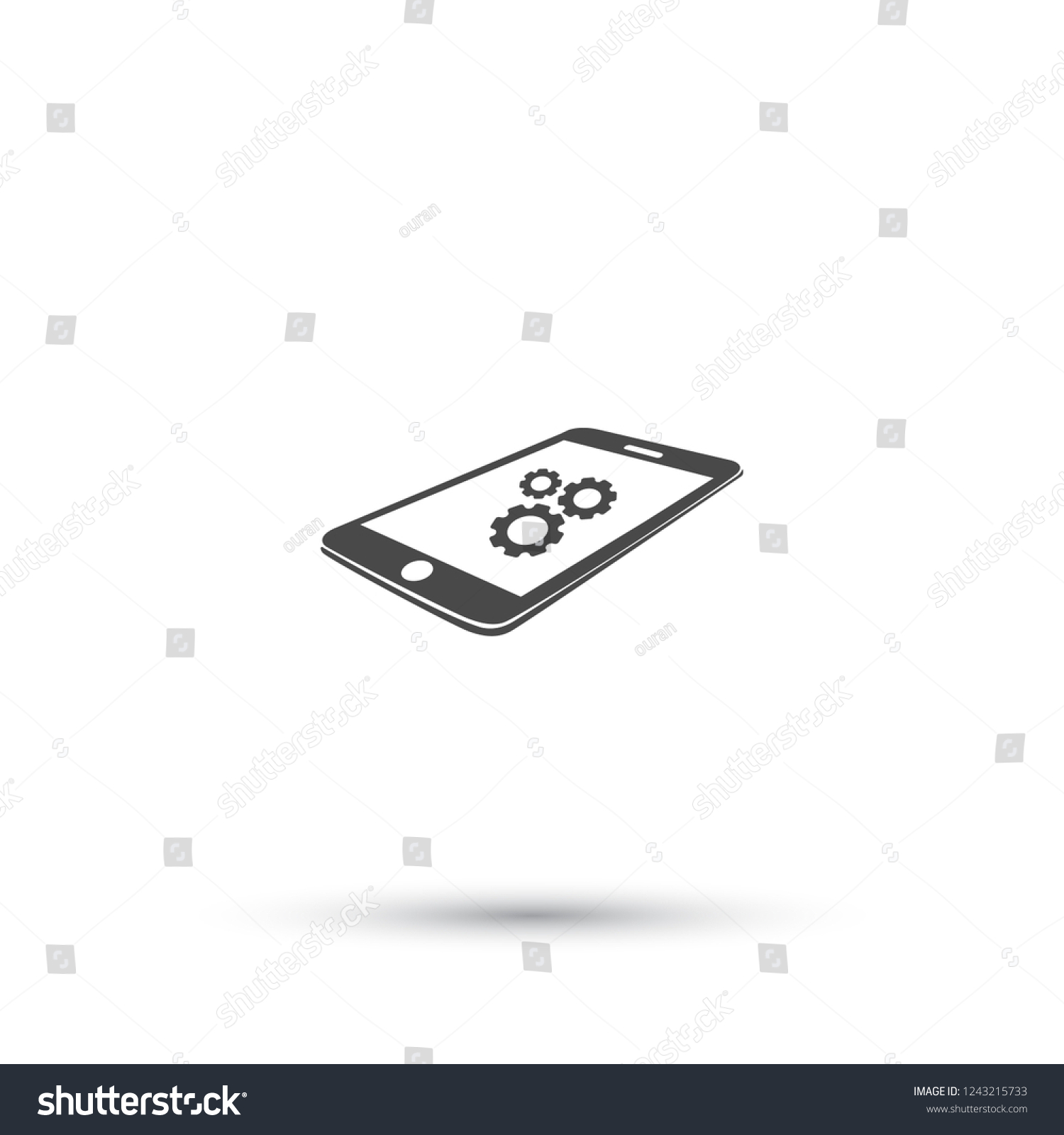 Phone Icon Settings Menu: vector de stock (libre de regalías ...
