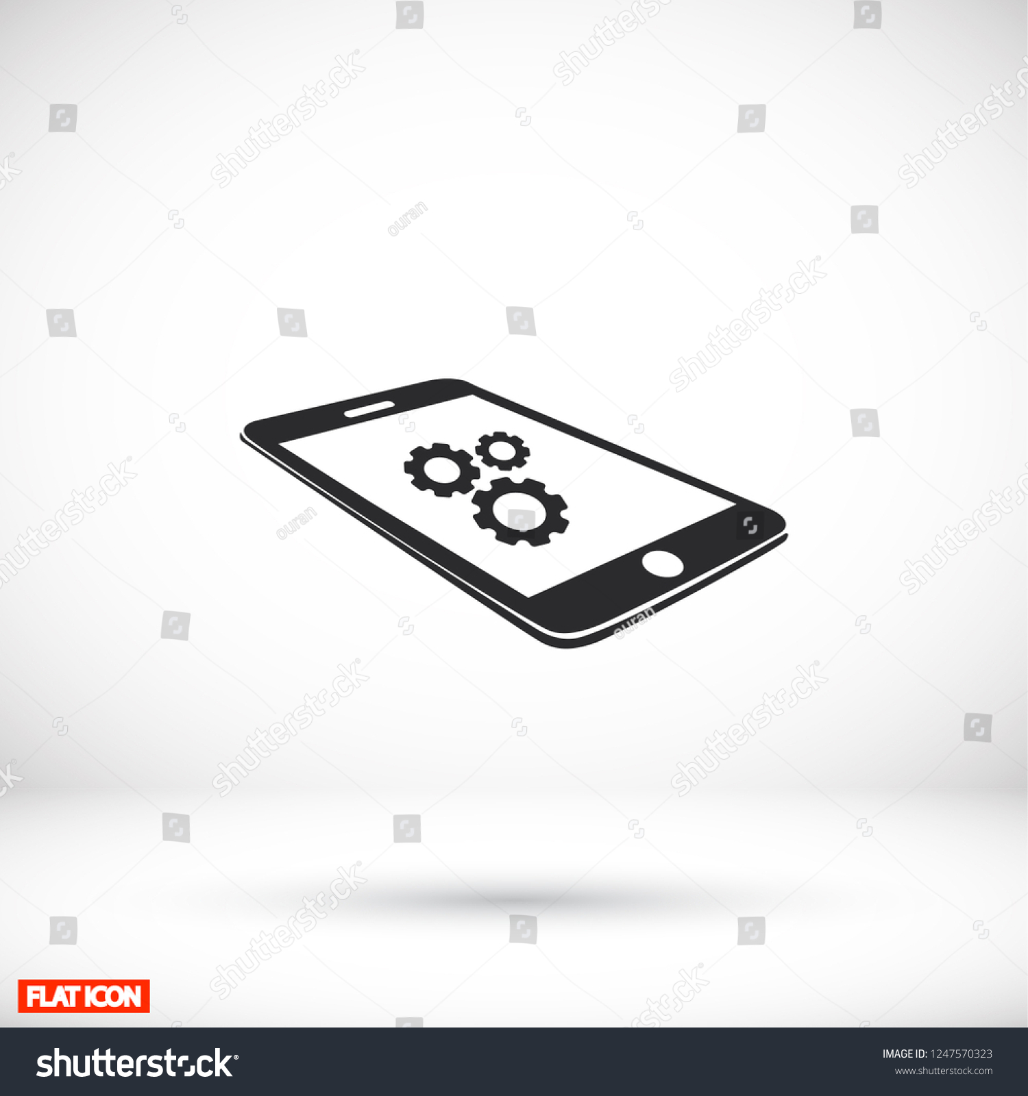 Phone Icon Settings Menu Stock Vector (Royalty Free) 1247570323 ...