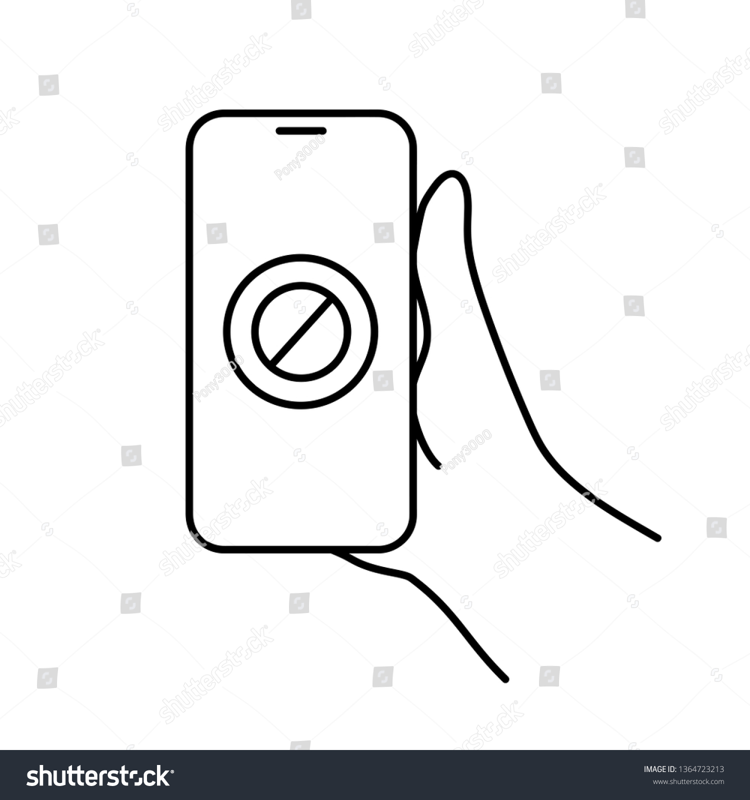 Phone Hand Error Icon Stock Vector (Royalty Free) 1364723213 | Shutterstock