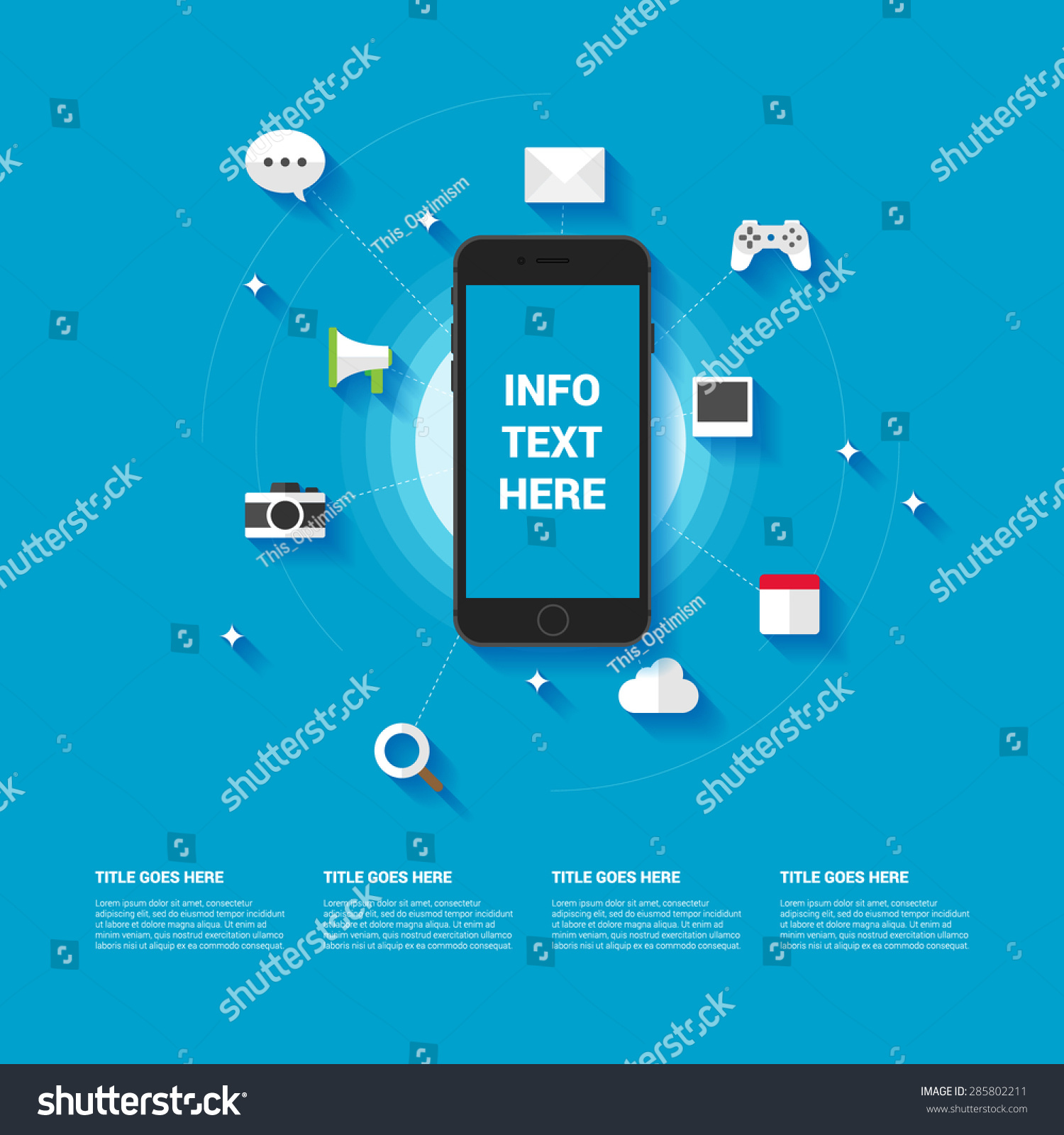 Phone Infographics: vetor stock (livre de direitos) 285802211 ...