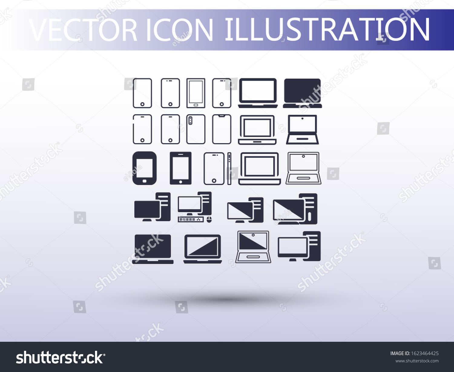 Phone Laptop Vector Work Work Computer Stock Vector (Royalty Free ...
