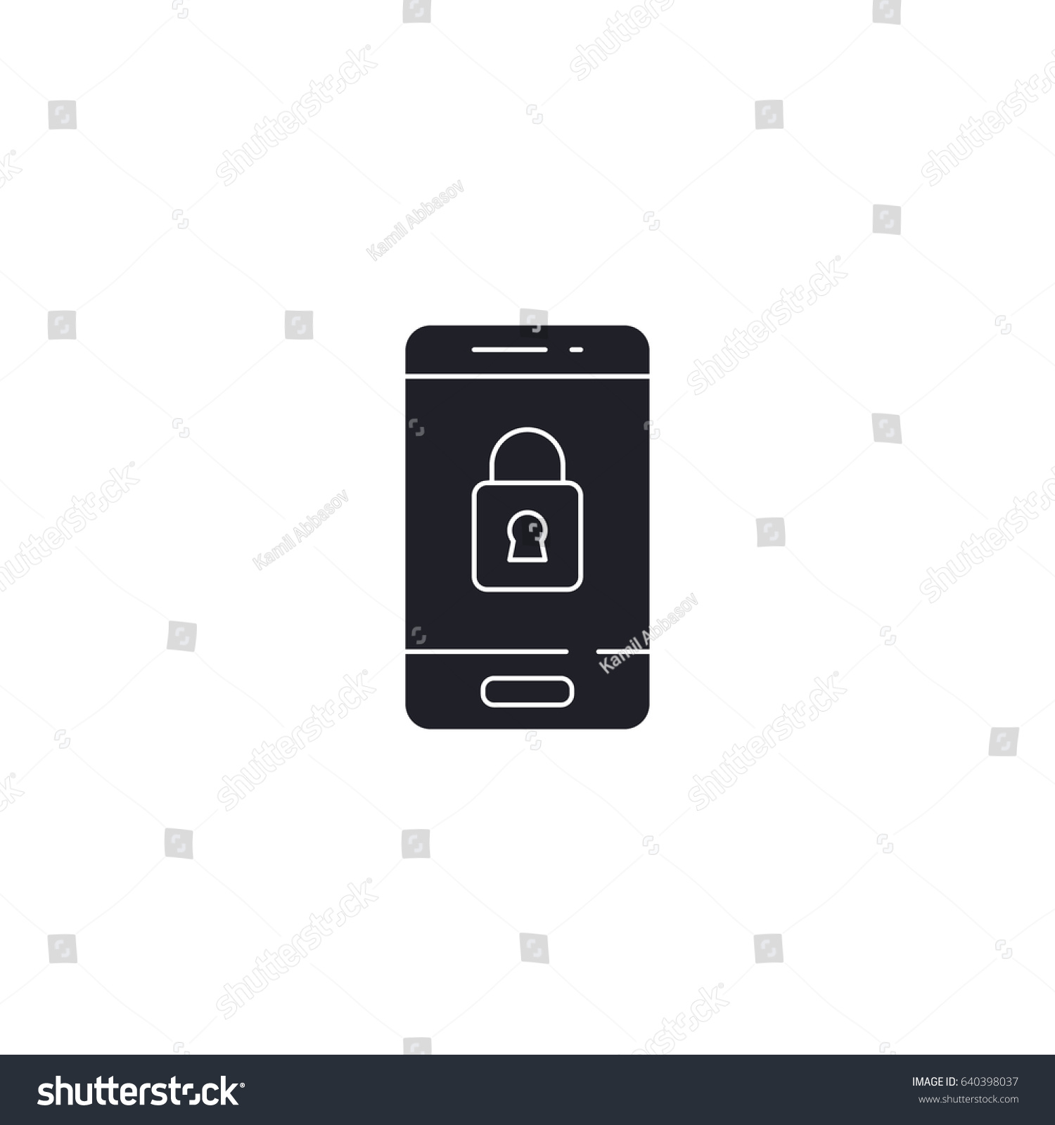 Phone Lock Icon Stock Vector (Royalty Free) 640398037 | Shutterstock