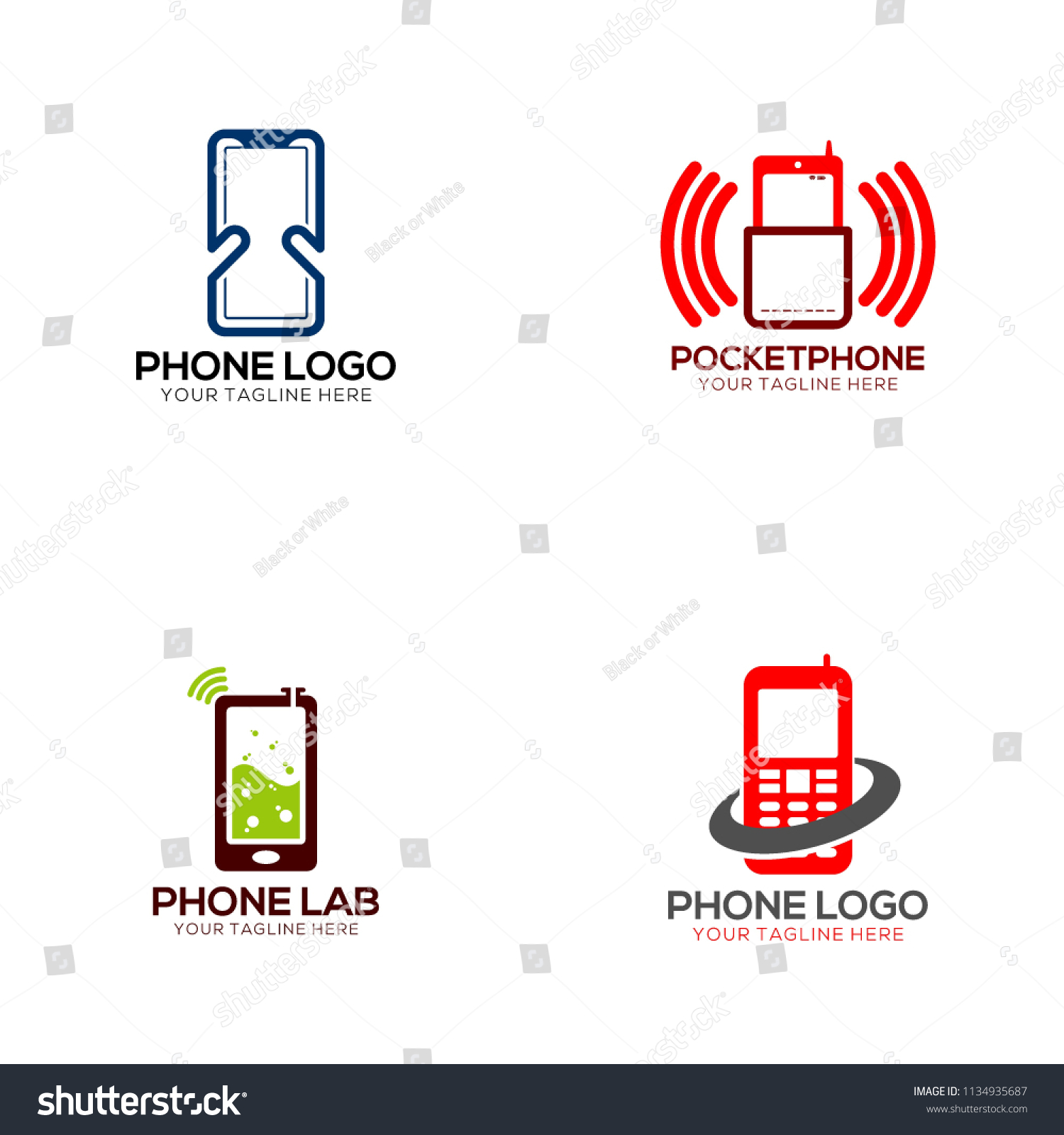 Phone Logo Design Stock Vector (Royalty Free) 1134935687 | Shutterstock
