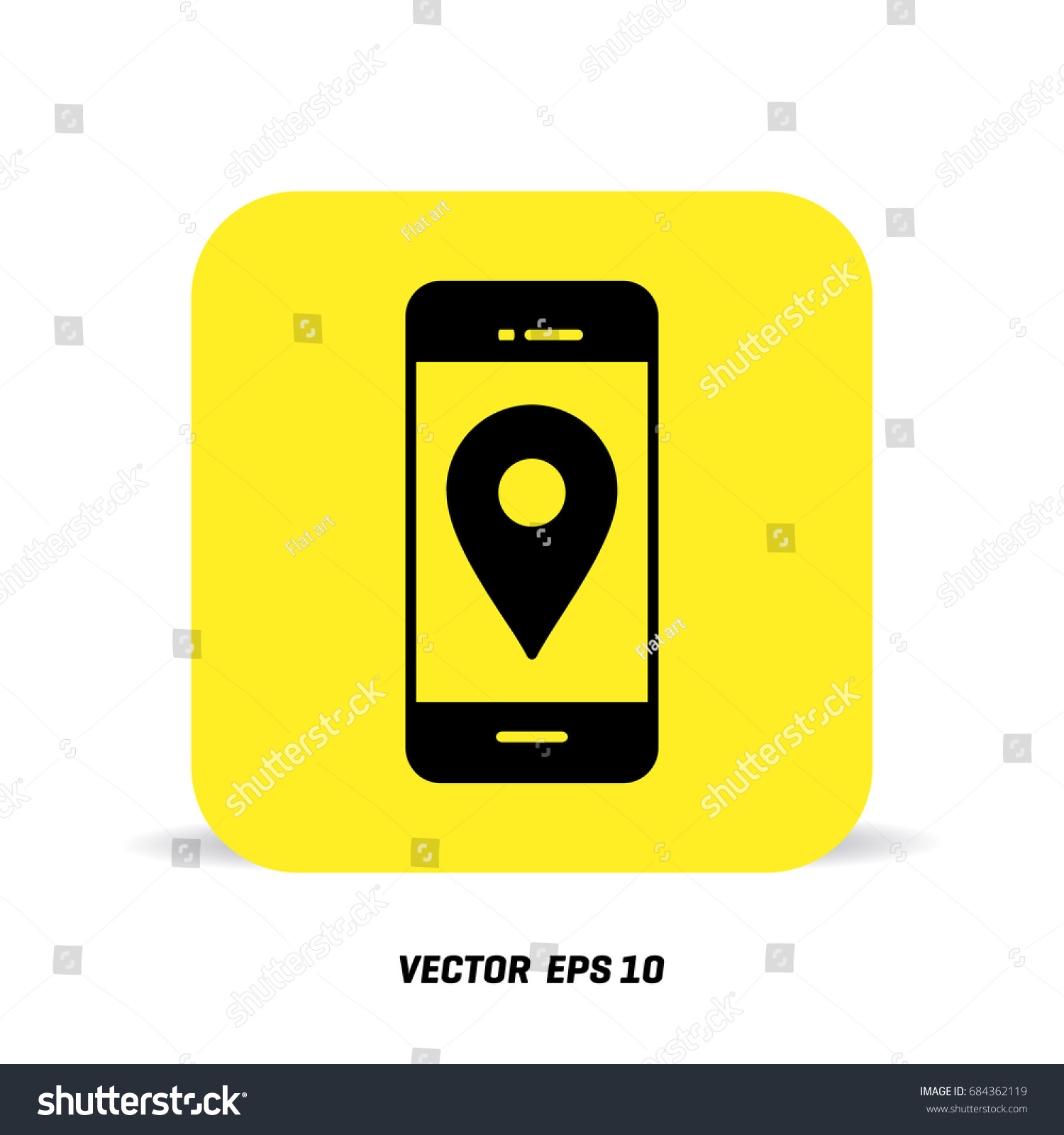 Phone Map Icon Stock Vector (Royalty Free) 684362119 | Shutterstock