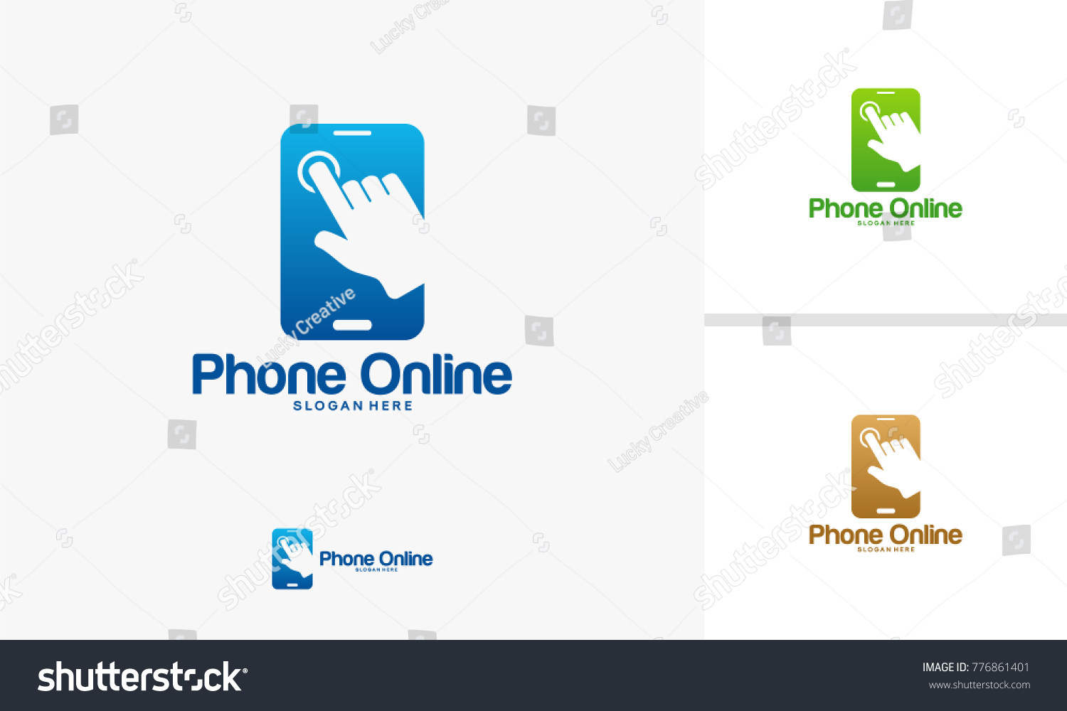 Phone Online Logo Template Vector Mobile: เวกเตอร์สต็อก (ปลอดค่า ...