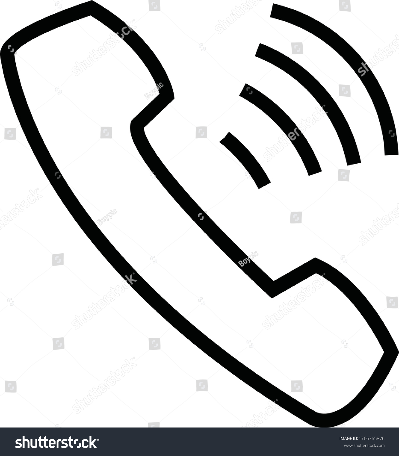 Phone Rang Icon Desain Vector Stock Vector (Royalty Free) 1766765876