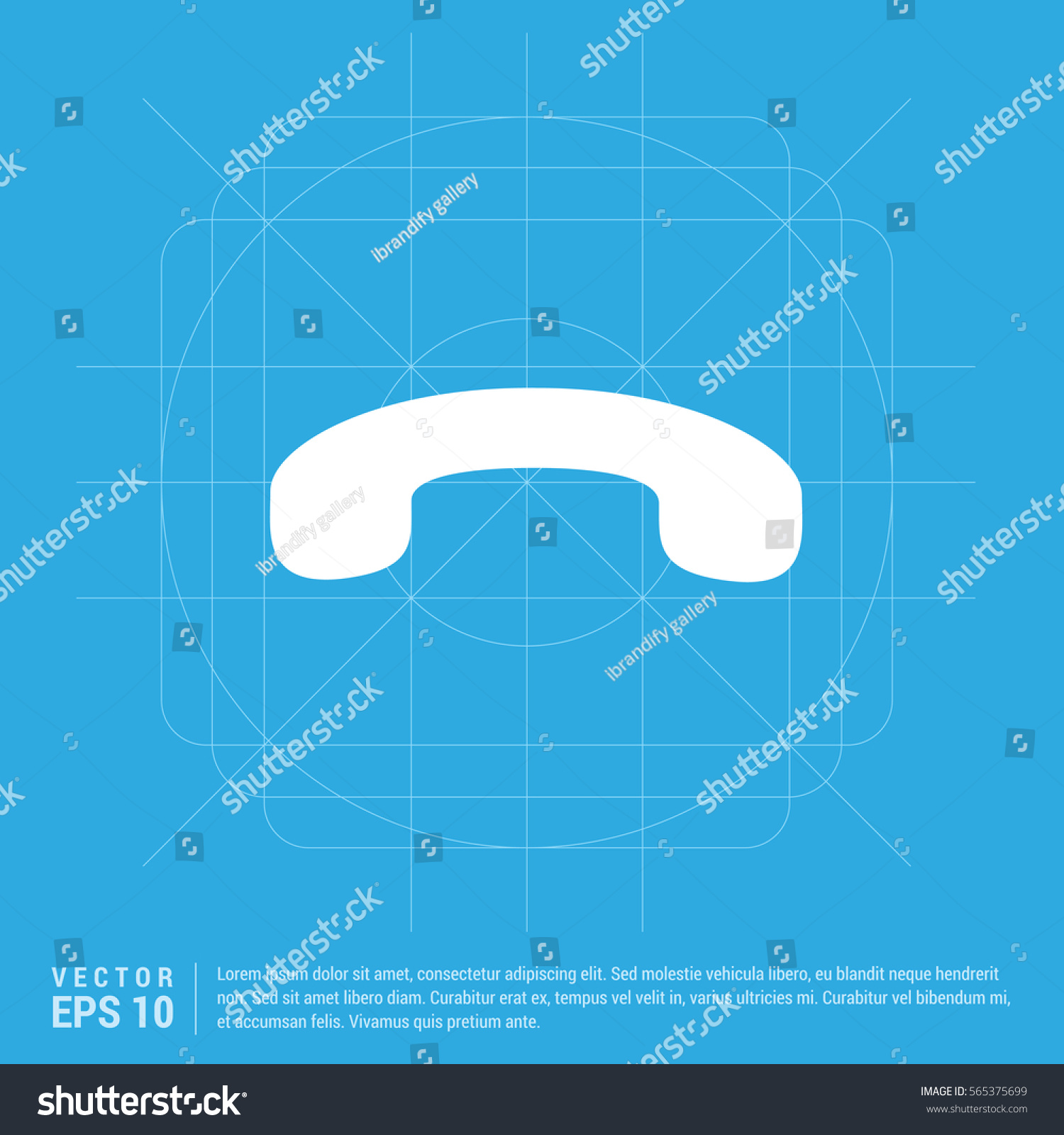 Phone Receiver Icon Stock Vector (Royalty Free) 565375699 | Shutterstock