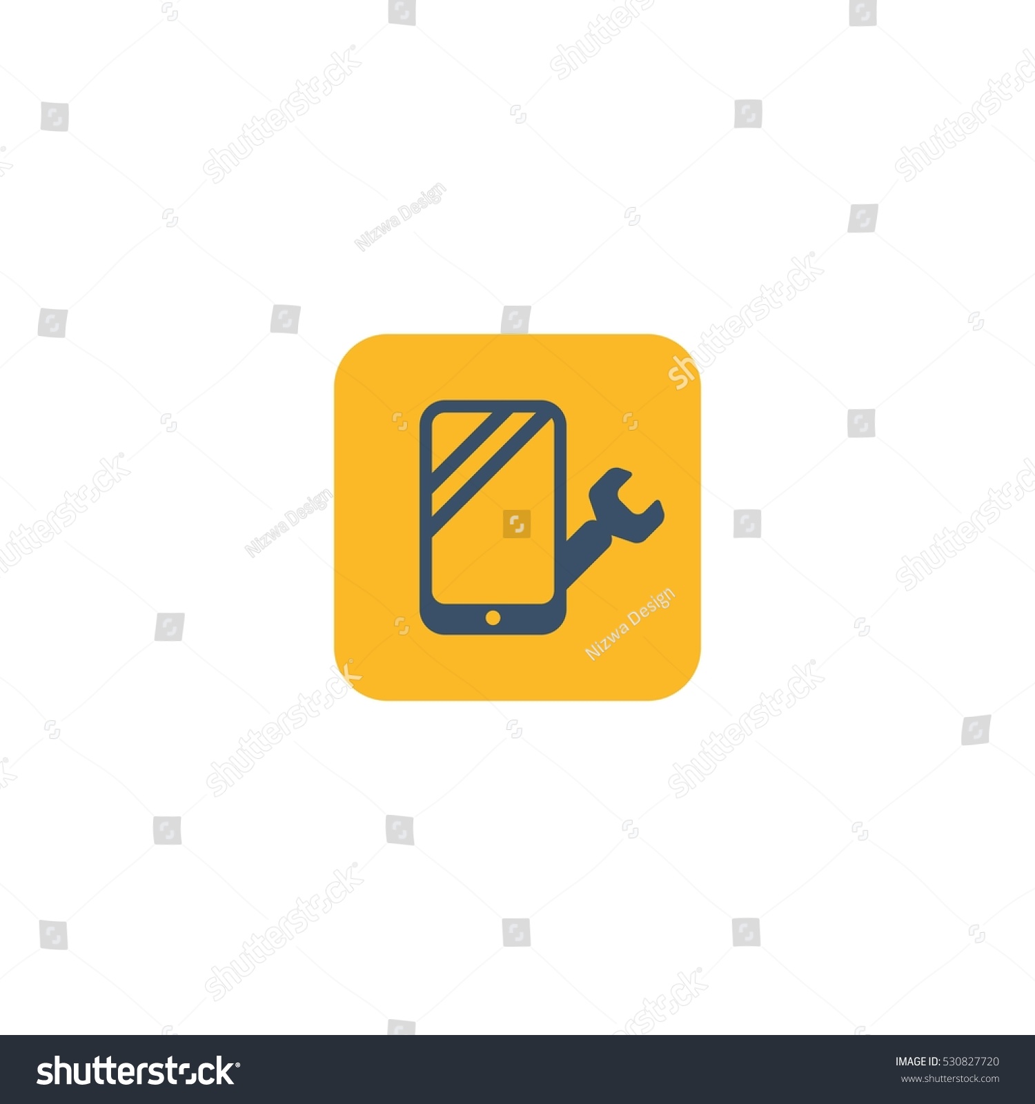 Phone Screen Repair Vector Logo Design Stock Vector (Royalty Free ...