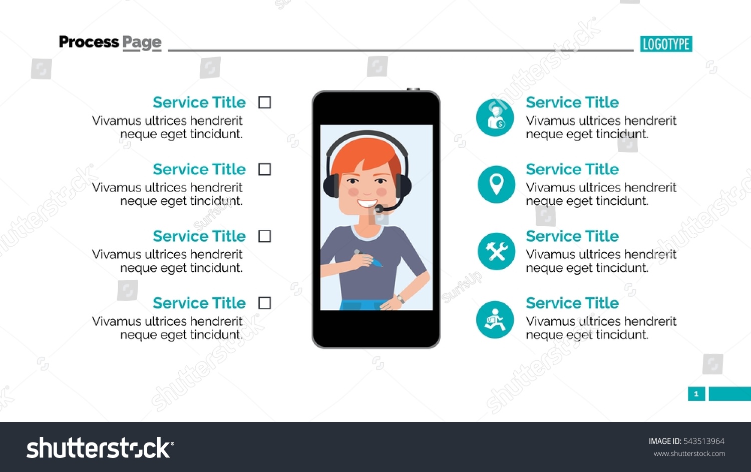 Phone Services Slide Template Stock Vector (Royalty Free) 543513964 ...