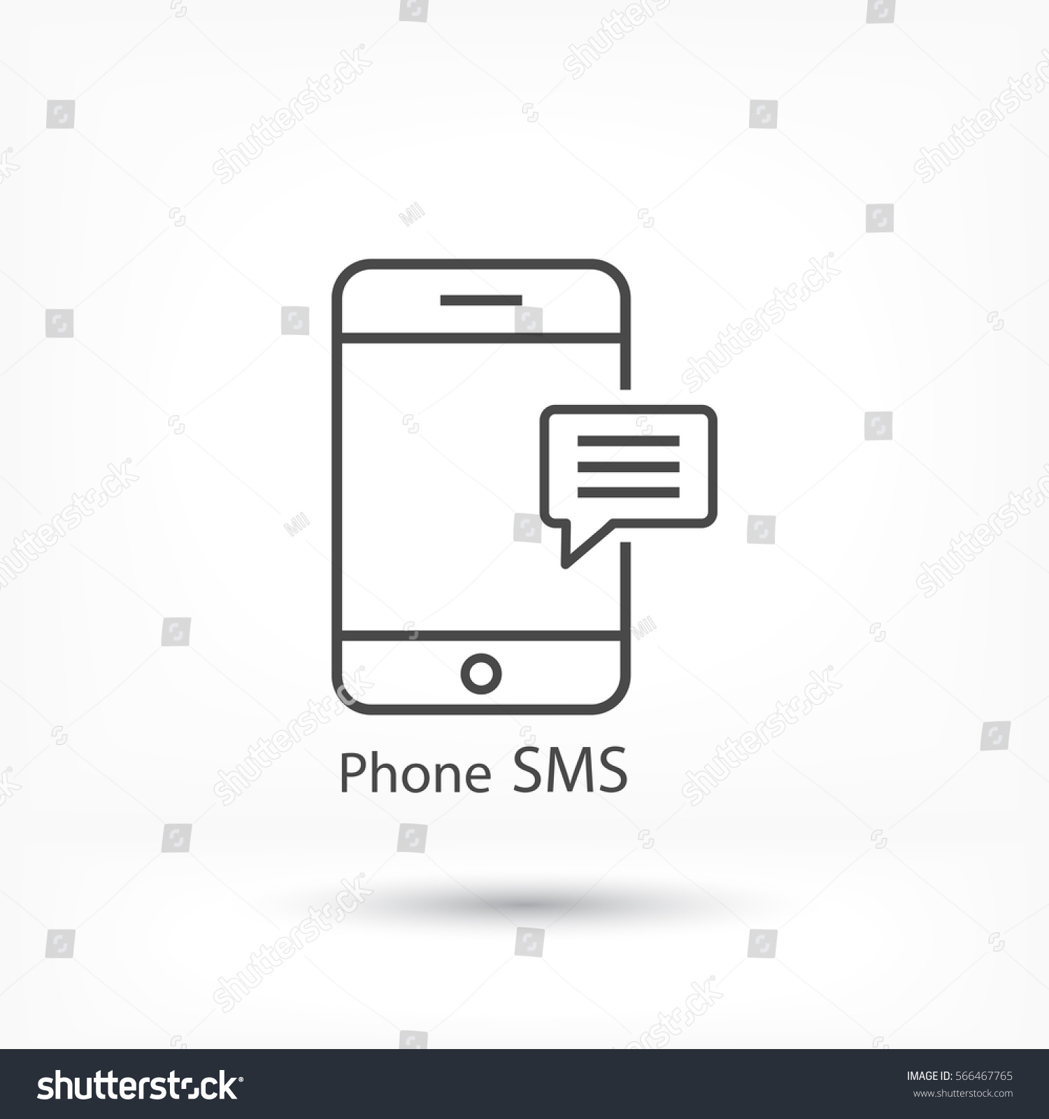 Phone Sms Icon Stock Vector (Royalty Free) 566467765