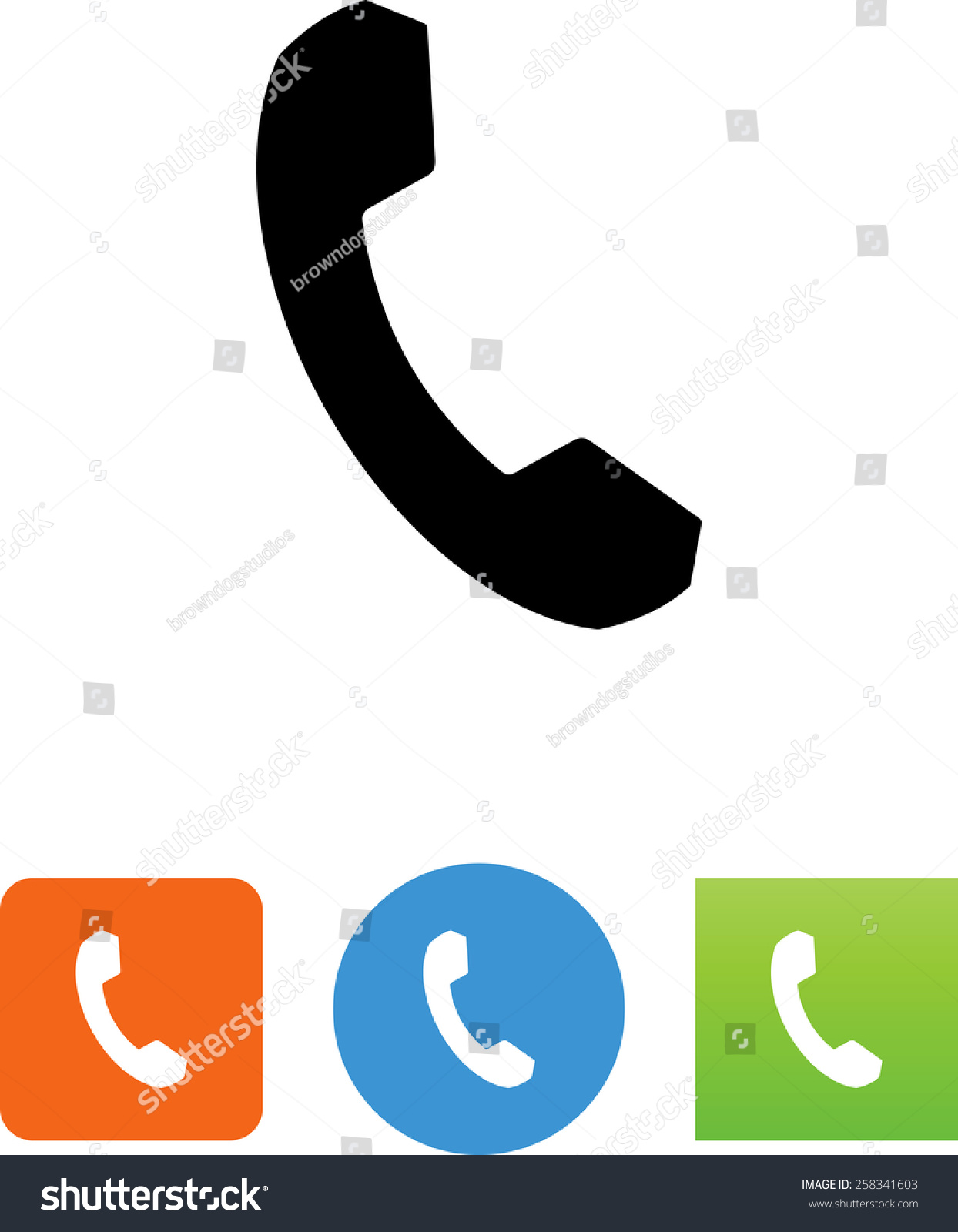 Phone Symbol Stock Vector (Royalty Free) 258341603