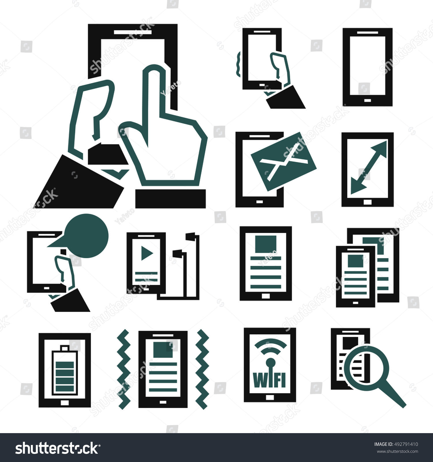 Phone Tablets Icon Set Stock Vector (Royalty Free) 492791410 | Shutterstock