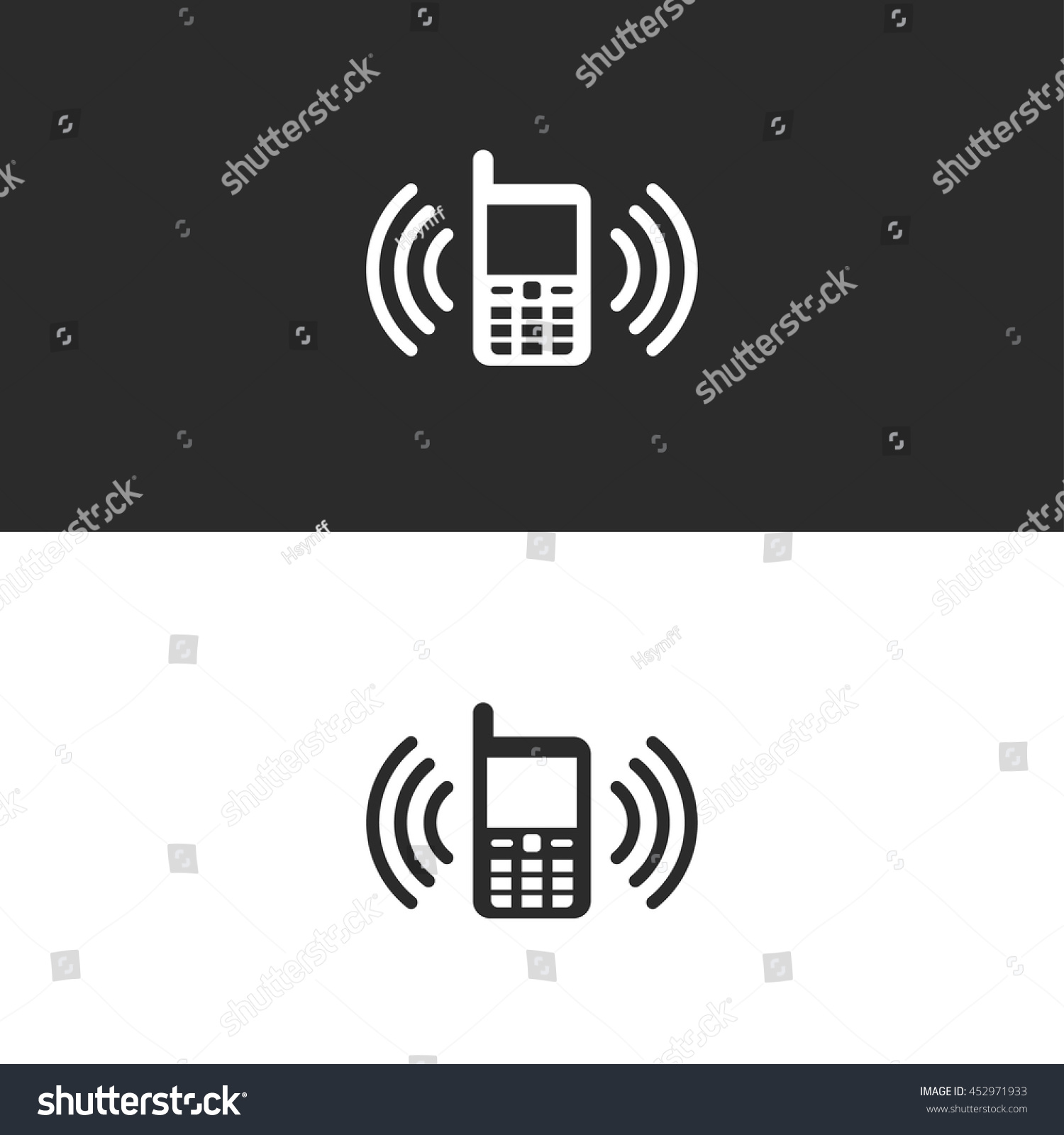 Phone Vibration Icon Stock Vector (Royalty Free) 452971933 | Shutterstock