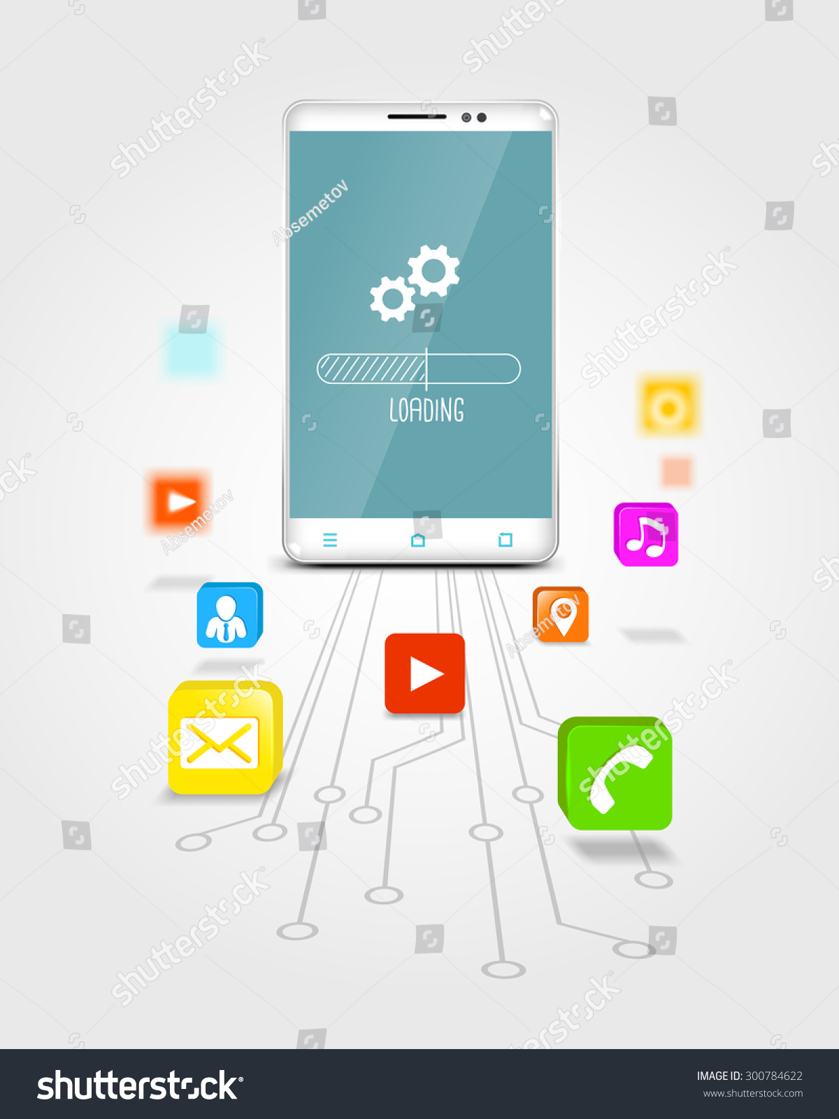 Phone Apps Stock Vector (Royalty Free) 300784622 | Shutterstock