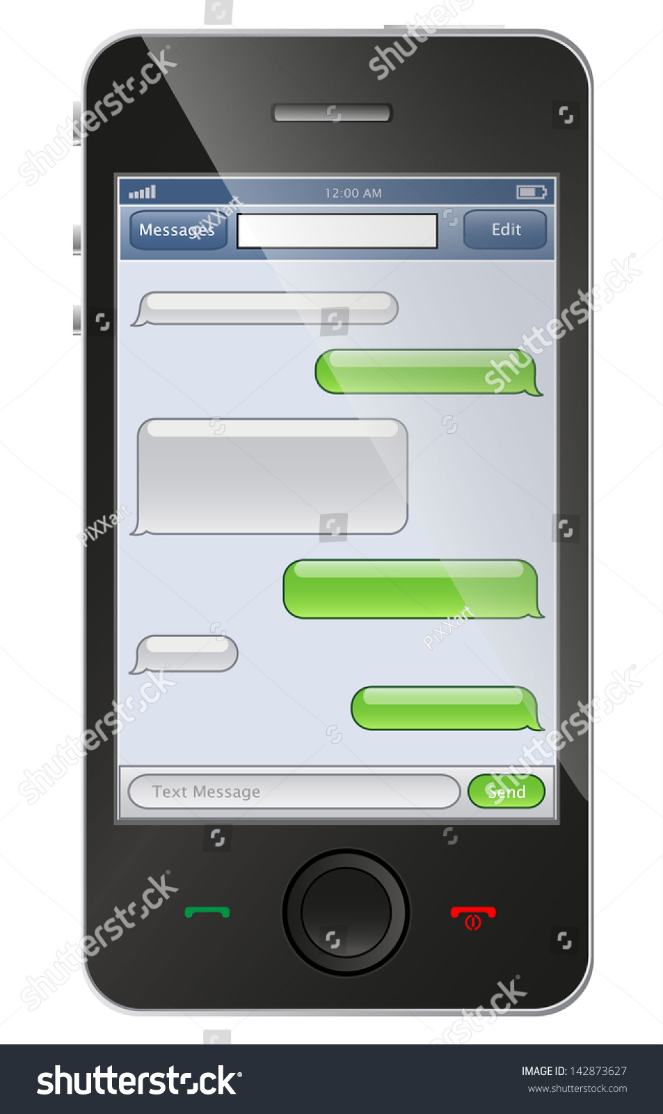 Phone Chat Template Stock Vector (Royalty Free) 142873627
