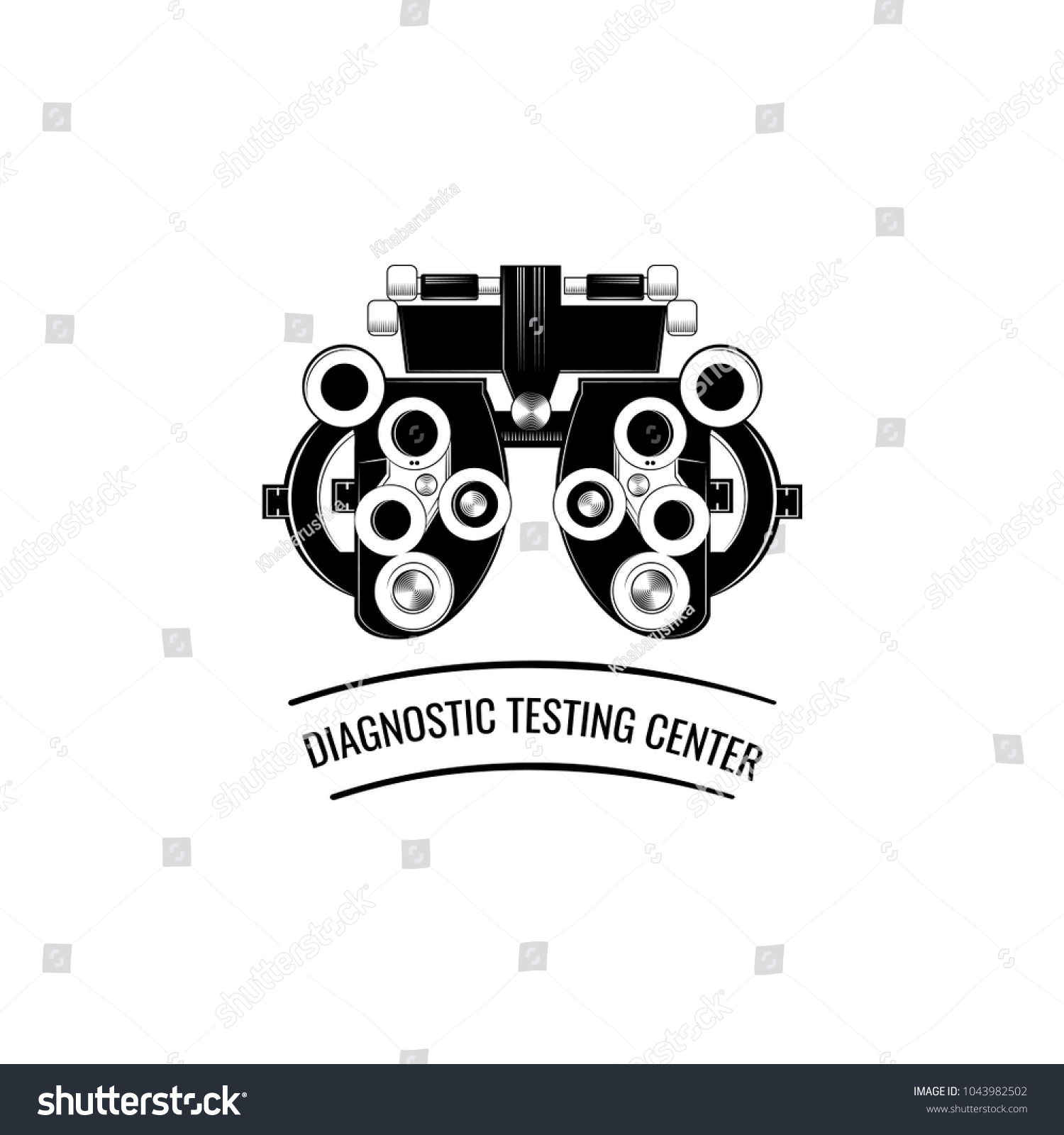 Phoropter Ophthalmic Testing Device Machine Icon Stock Vector (Royalty ...