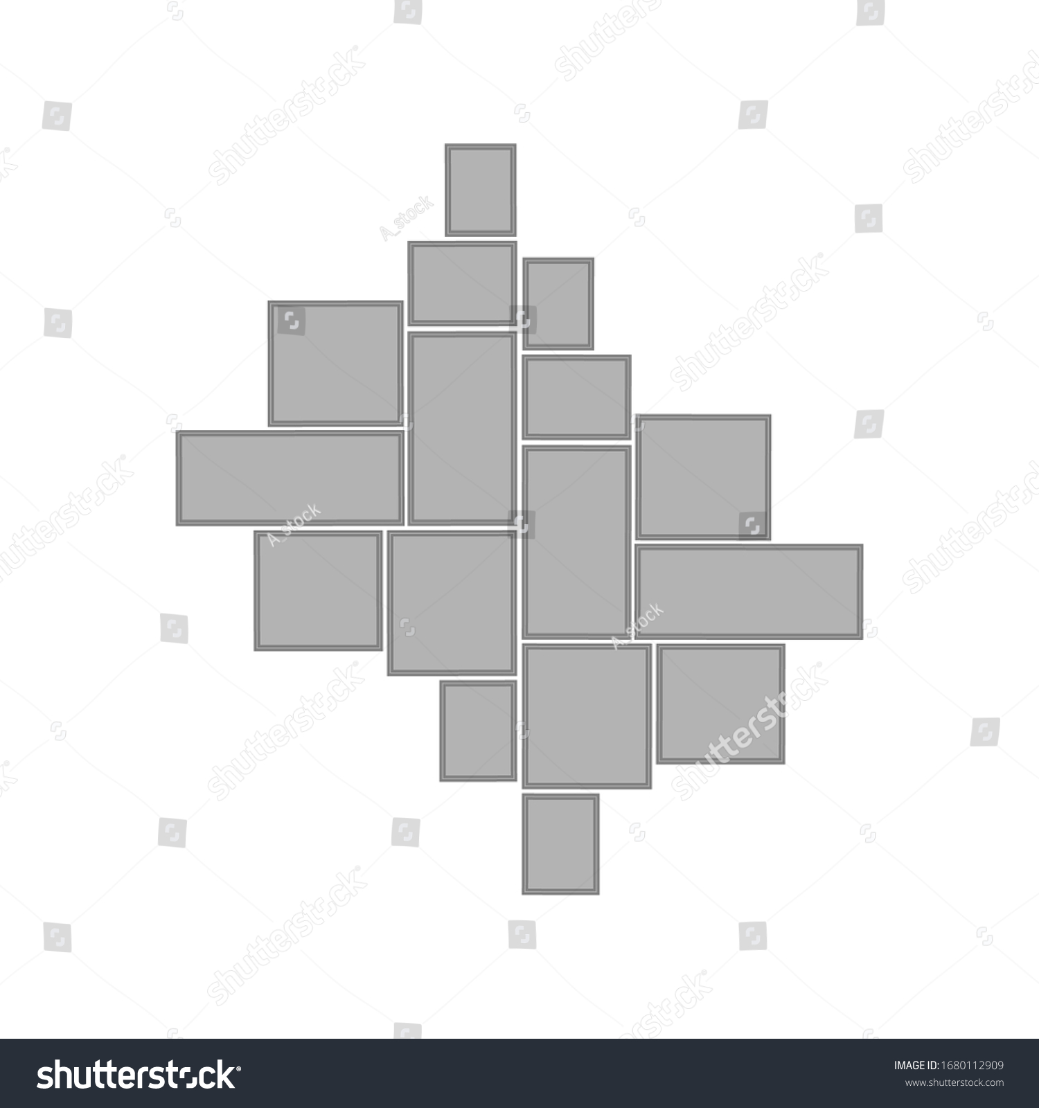 Plantilla de marcos de collage de: vector de stock (libre de regalías ...