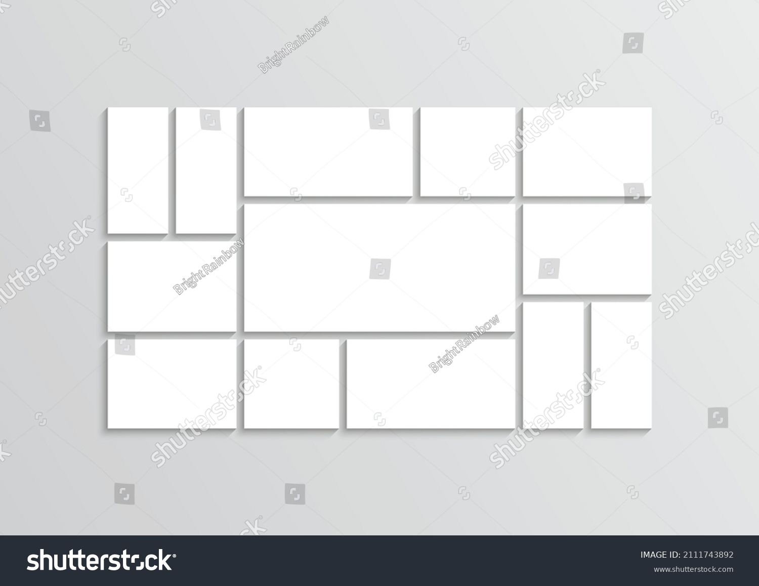 Photo Collage Template Mood Board Moodboard Stock Vector Royalty Free