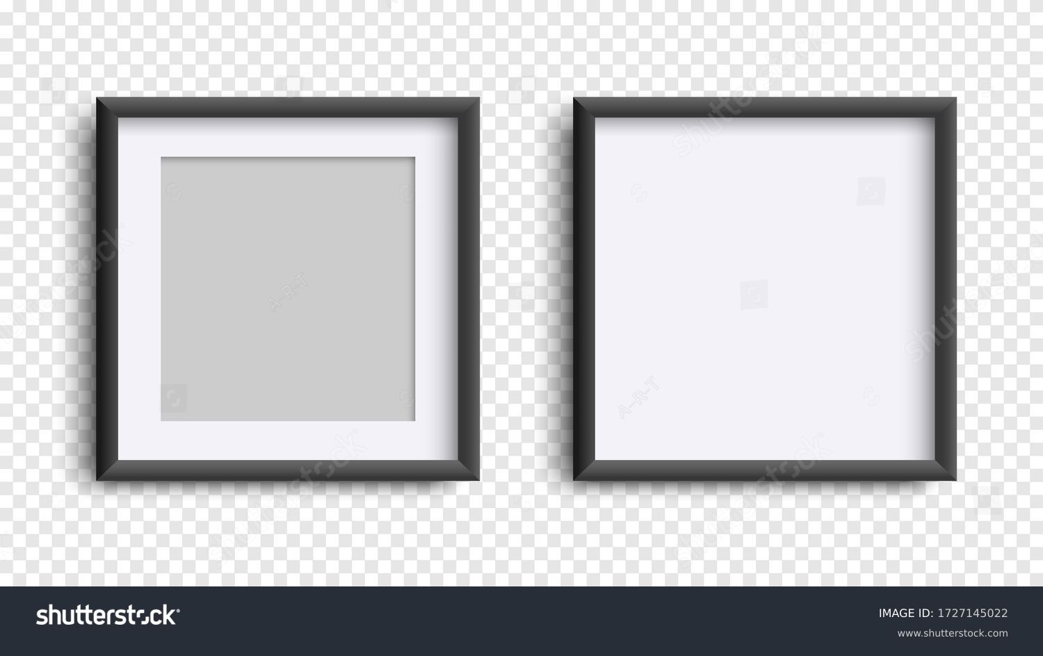 Photo Frames Isolated On White Realistic Stock Vector (Royalty Free ...