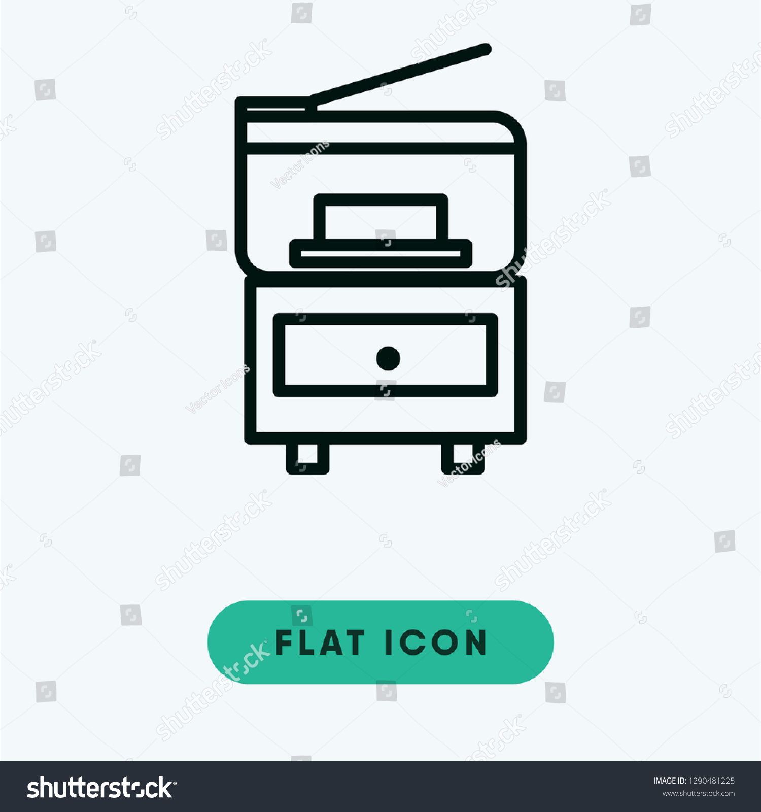 Photocopier Vector Icon Stock Vector (Royalty Free) 1290481225