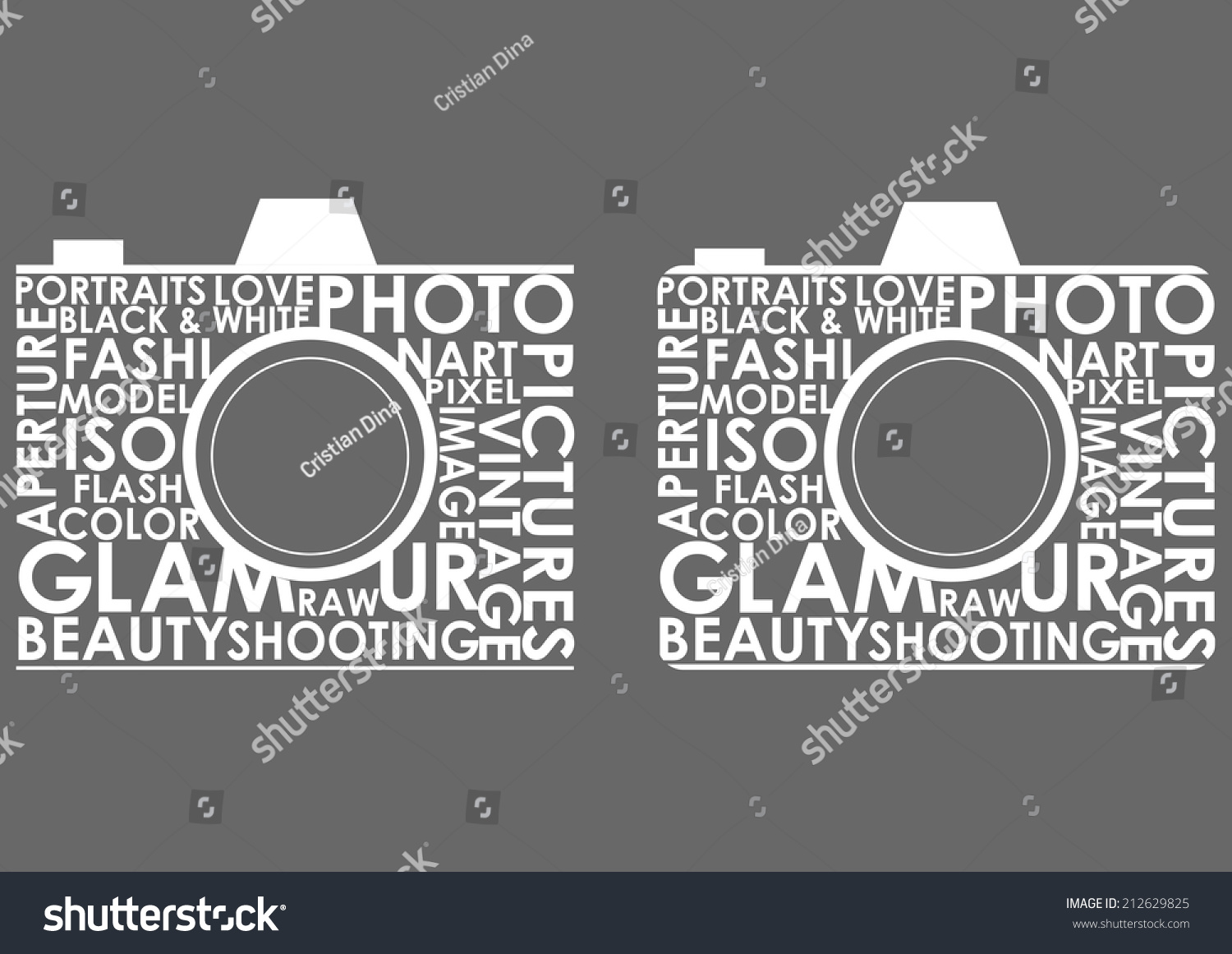 Photography Camera Logo By Text Stock Vector (Royalty Free) 212629825