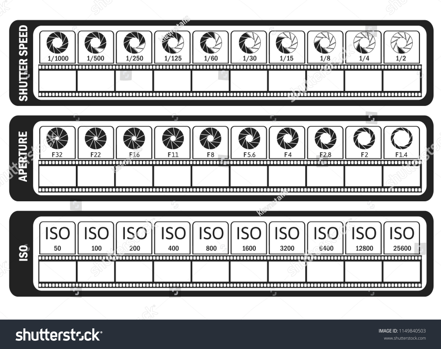 Photography Manual Template Photographers Cameras Cheat Stock Vector ... Photography Manual Template Photographers Cameras Cheat Stock Vector ...
