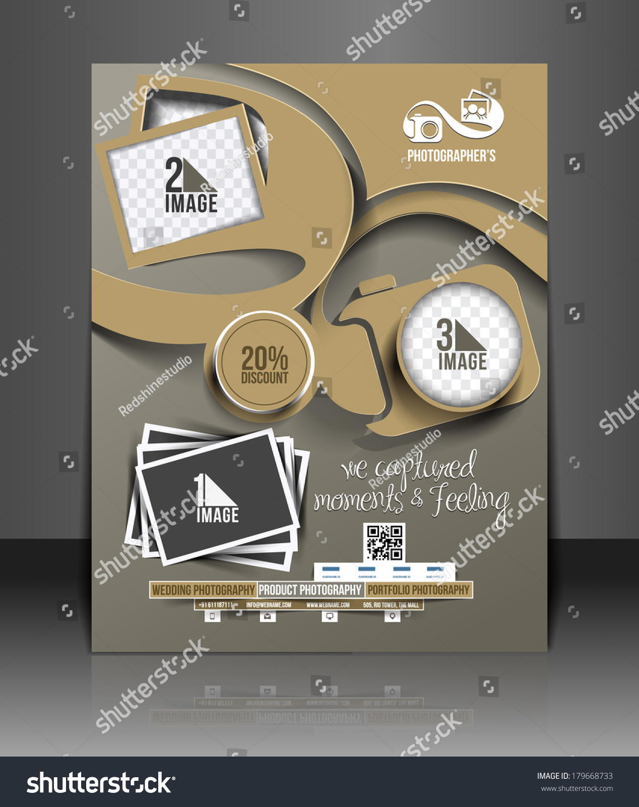 Photography Studio Front Flyer Template Stock Vector (Royalty Free ...