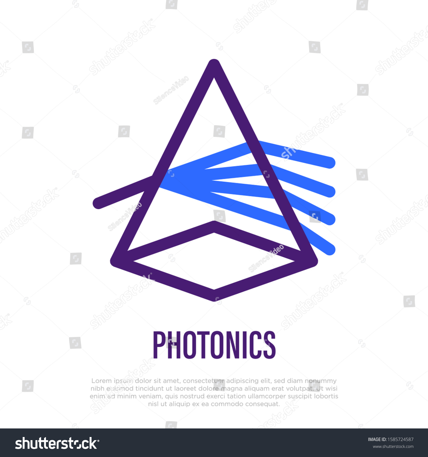 Photonics Thin Line Icon Light Dispersion Stock Vector (Royalty Free ...