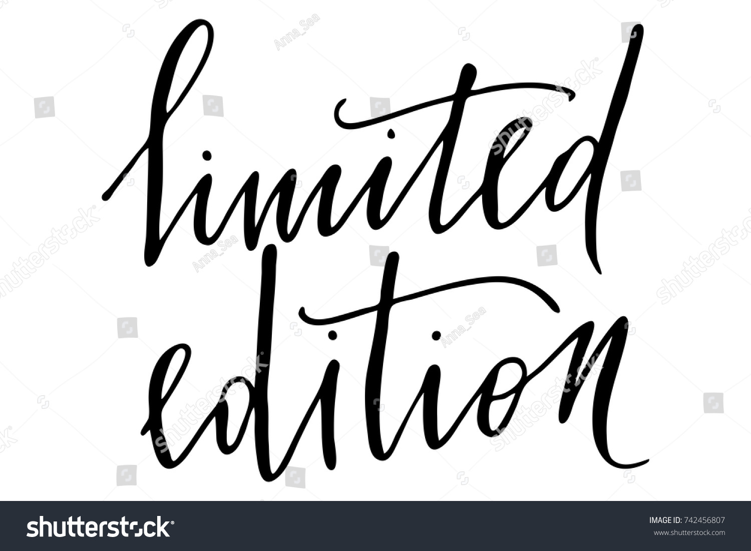 Phrase Limited Edition Handwritten Text Vector Stock Vector (Royalty ...