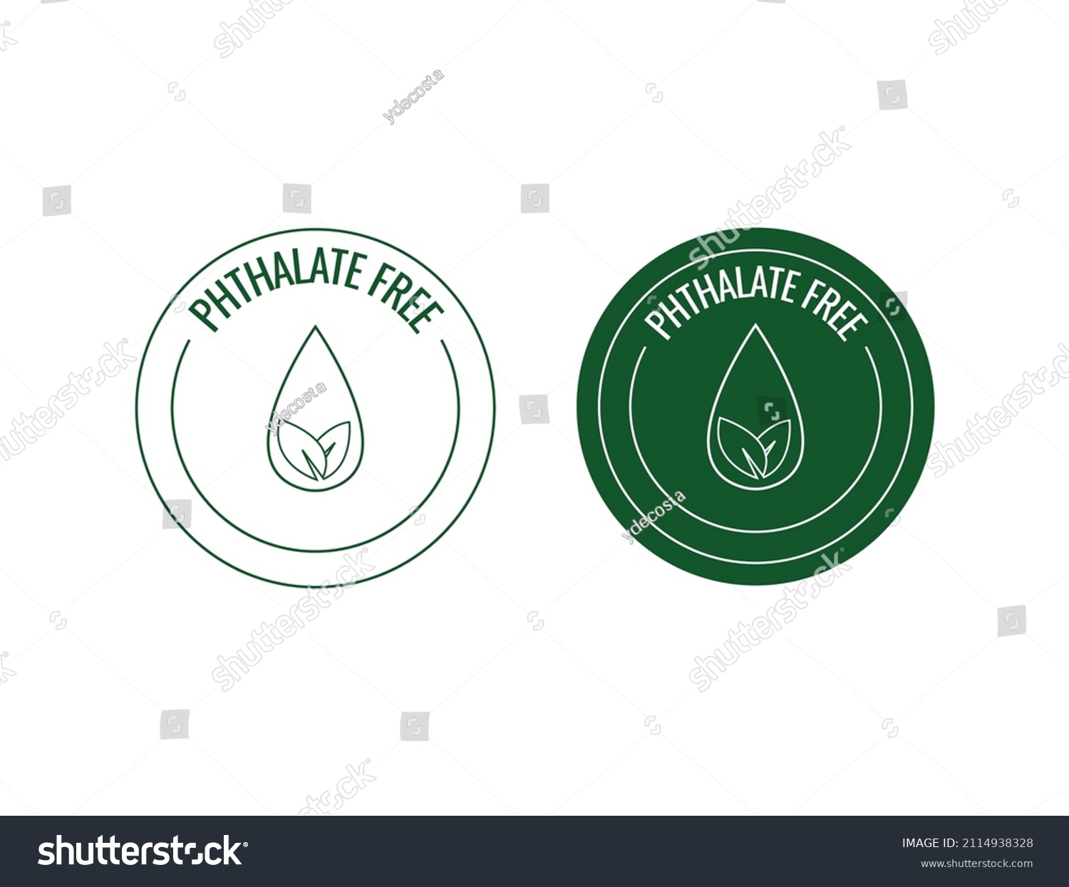 Phthalate Free Icon Vector Illustration Stock Vector (Royalty Free ...