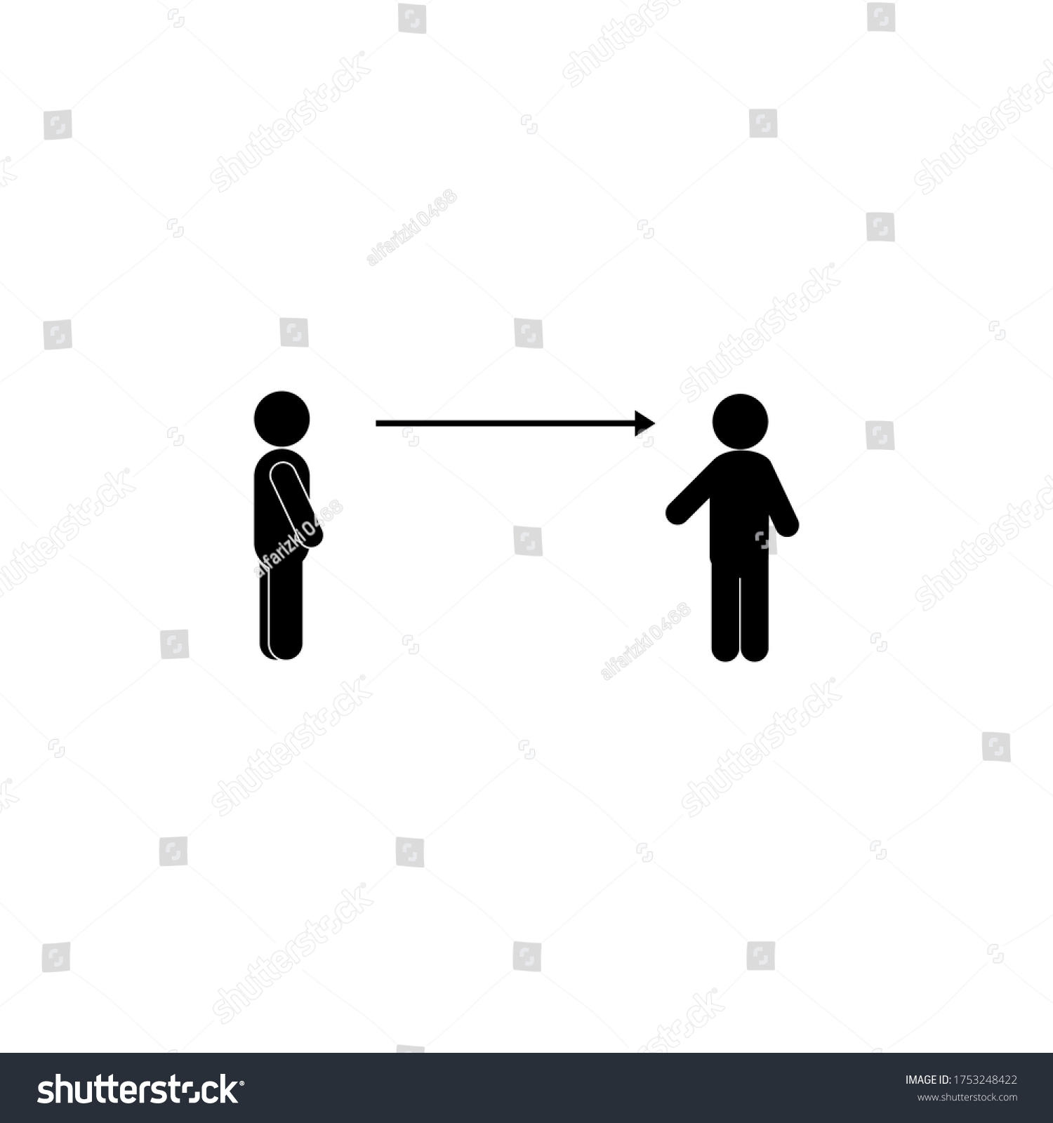 Physical Distancing Vector Design Isolated White Stock Vector (Royalty ...