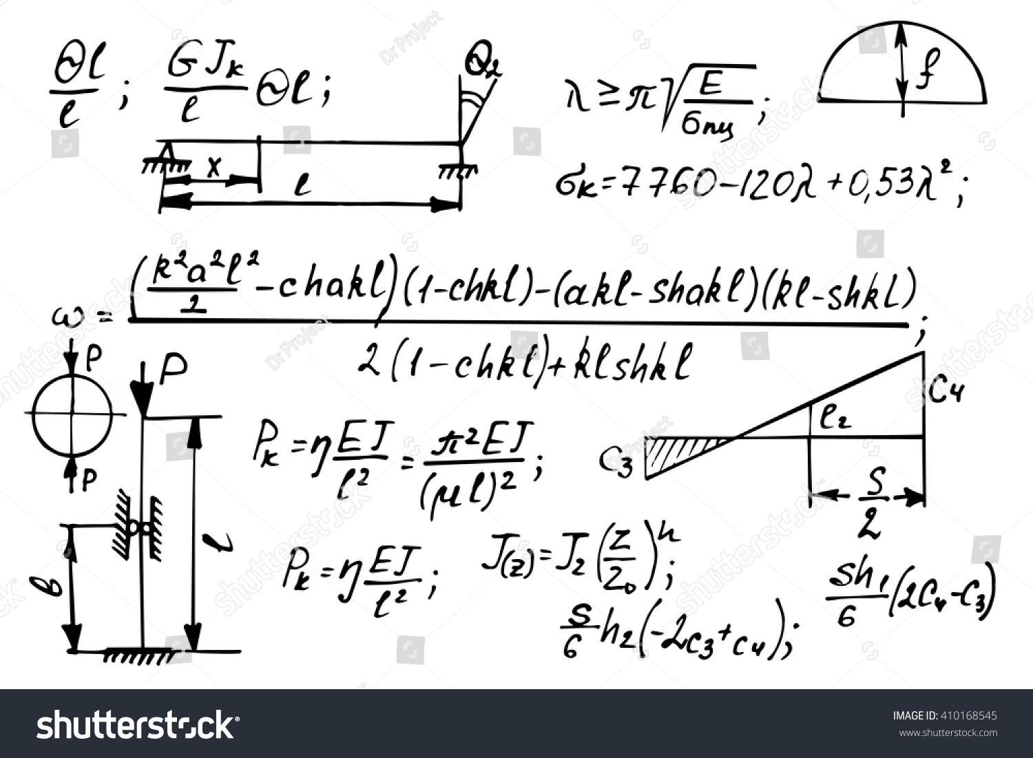 Physical Equations On Whiteboard Science Vector Stock Vector 410168545 ...