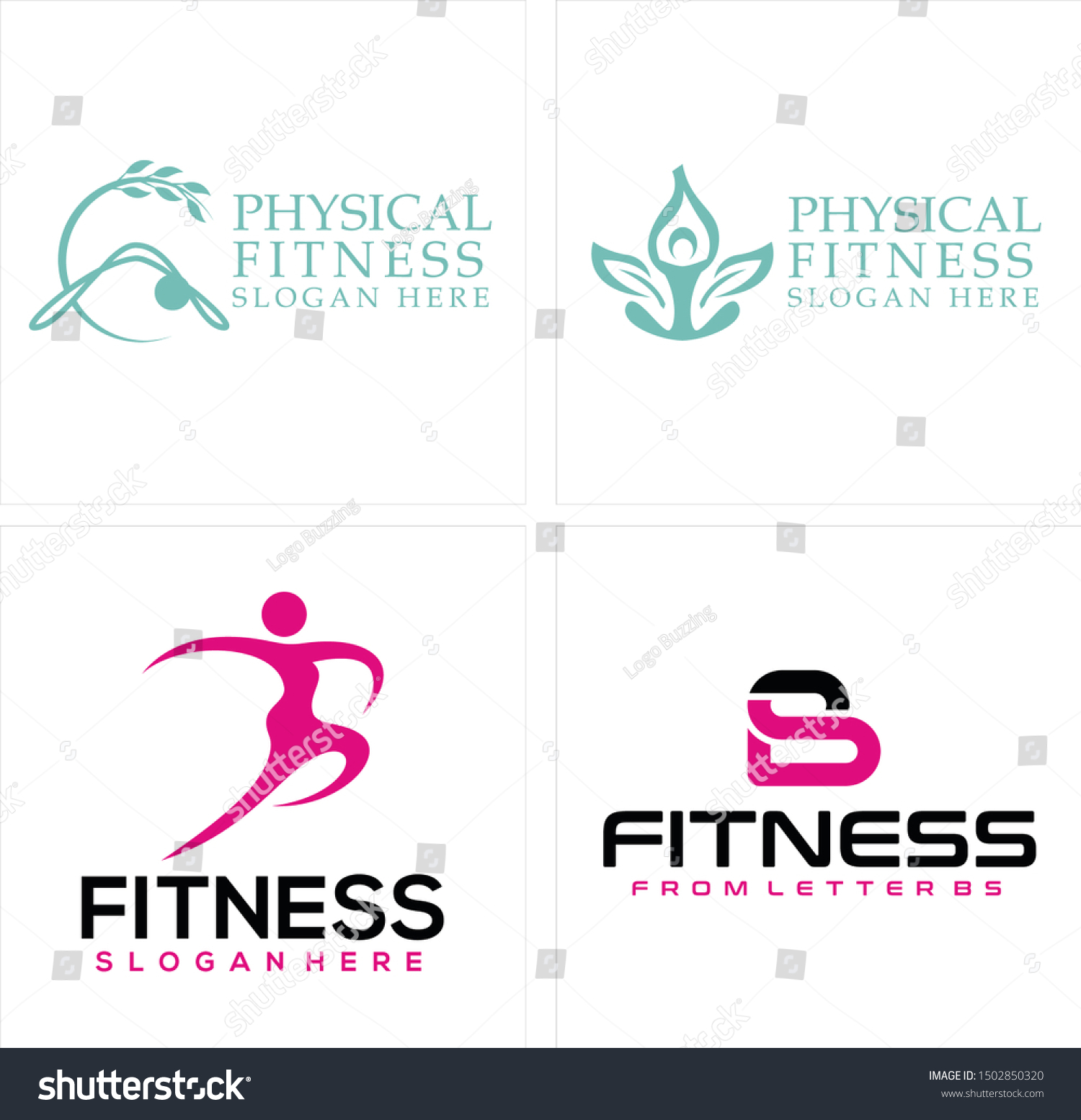 「Physical Fitness Logos Vector Set」のベクター画像素材（ロイヤリティフリー） 1502850320 ...