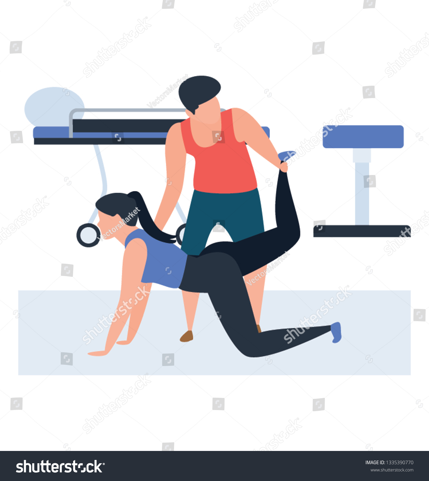 Physical Therapy Illustration Vector Design Stock Vector (Royalty Free ...