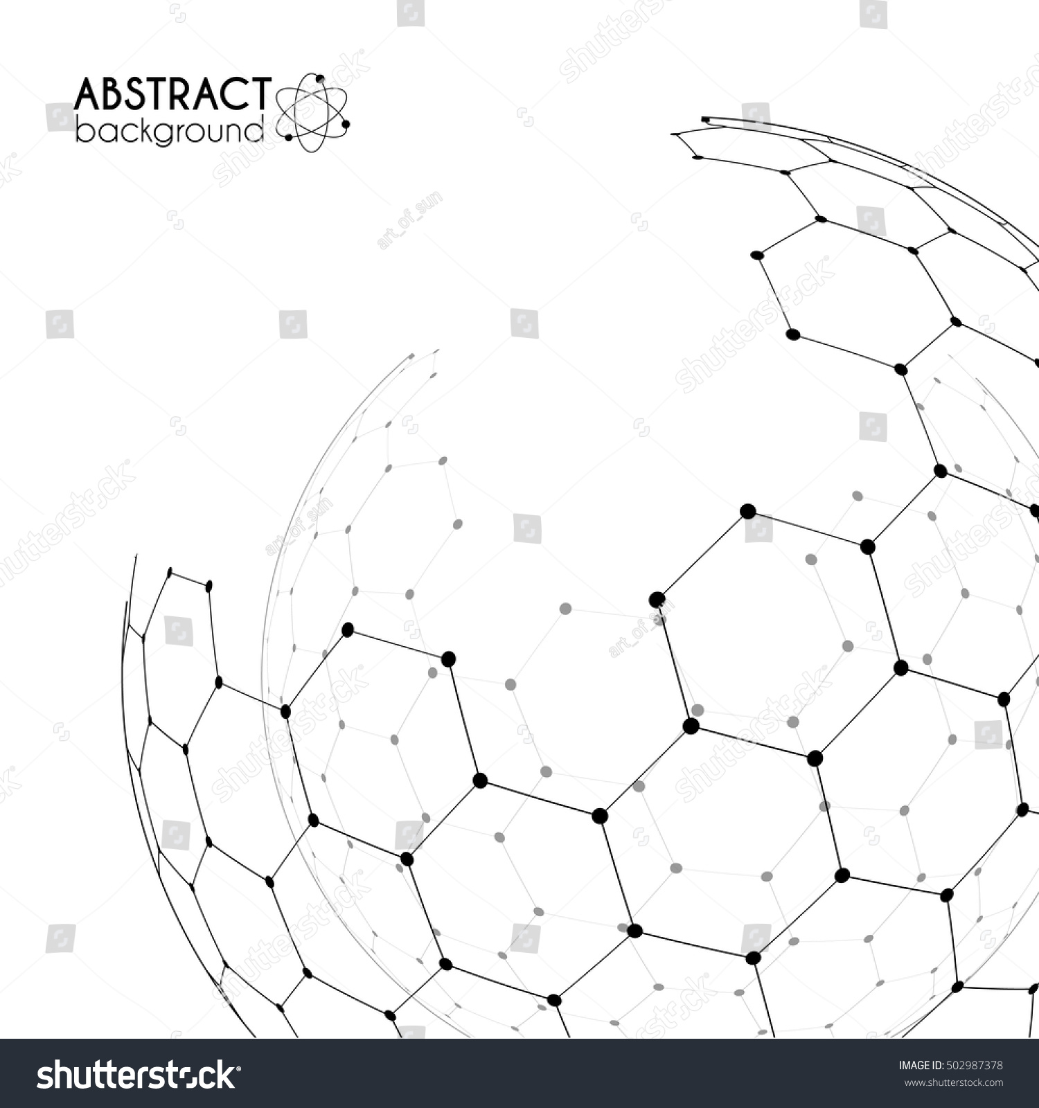 Physics Chemistry Science Concept Hexagonal Grid Stock Vector (Royalty ...