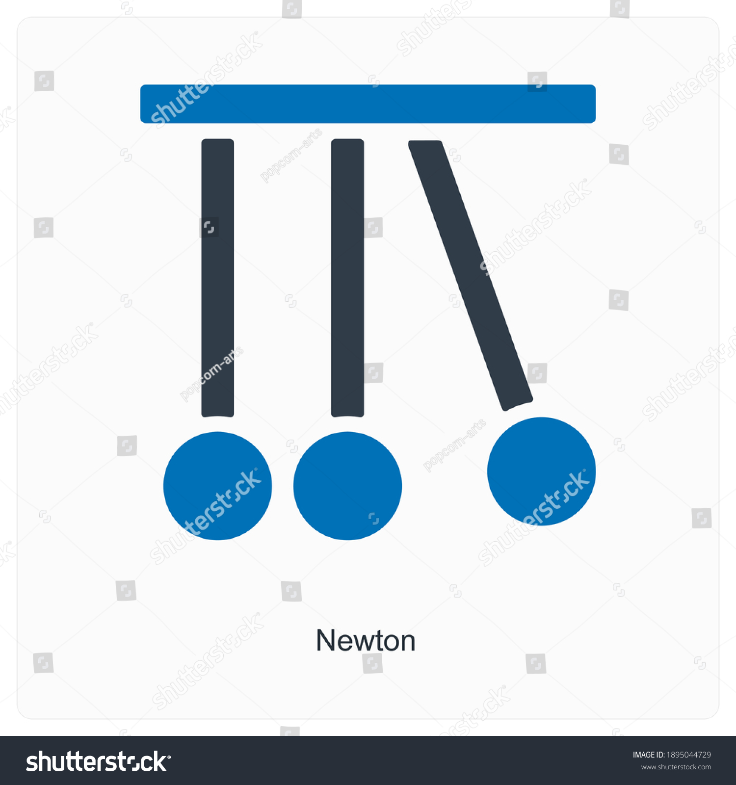 Physics Newton Icon Concept Stock Vector (Royalty Free) 1895044729