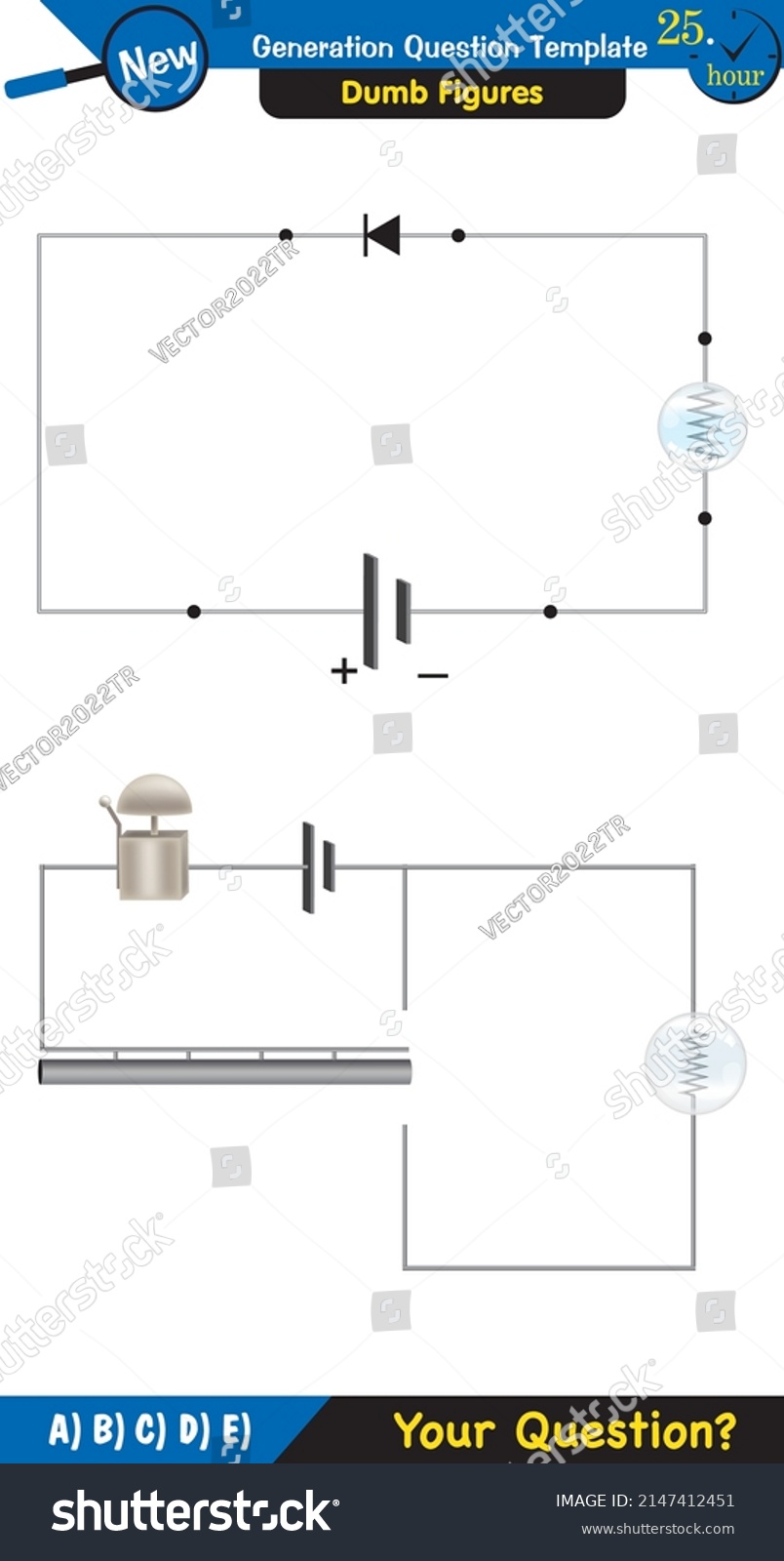 Physics Basic Electric Circuits Next Generation Stock Vector (Royalty ...