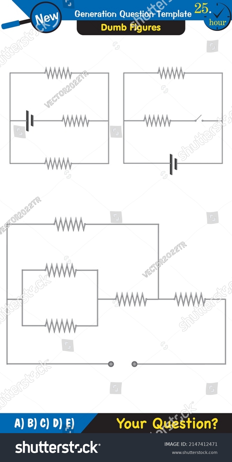 Physics Basic Electric Circuits Next Generation Stock Vector (Royalty ...