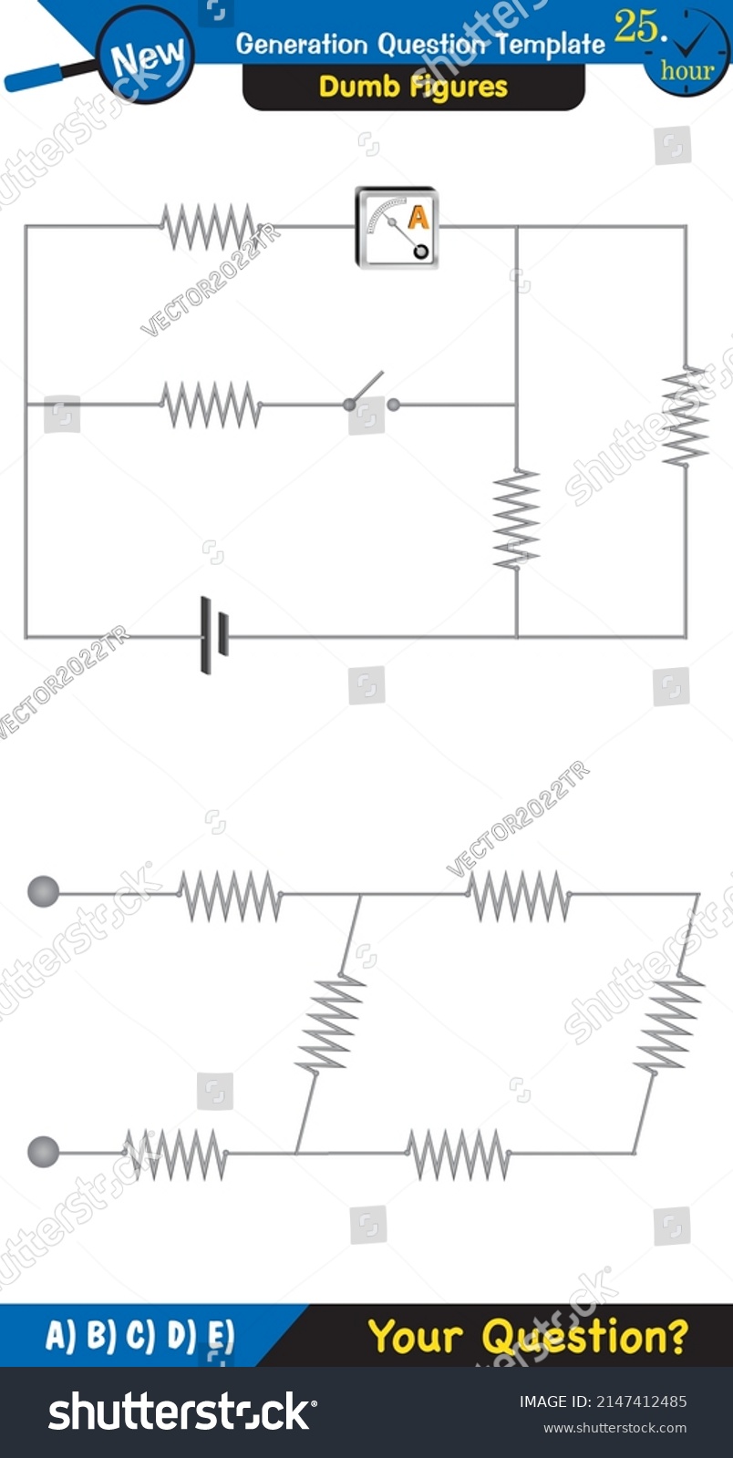 Physics Basic Electric Circuits Next Generation Stock Vector (Royalty ...