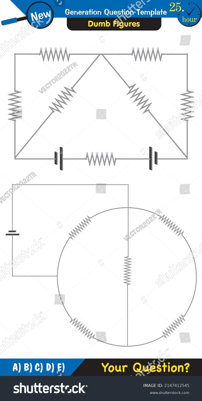 Physics Basic Electric Circuits Next Generation Stock Vector (Royalty ...