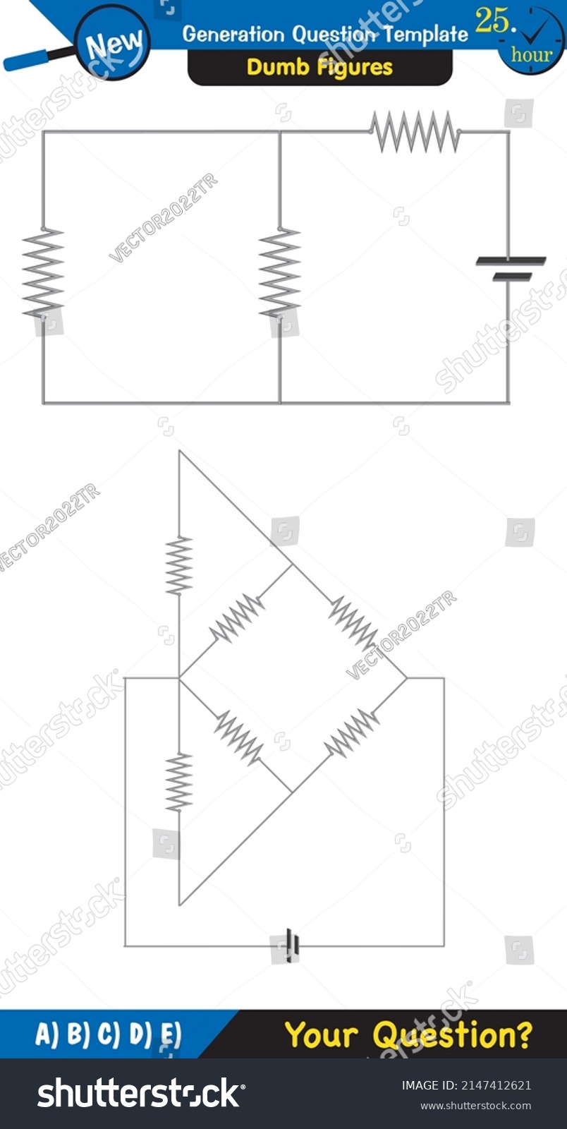 Physics Basic Electric Circuits Next Generation Stock Vector (Royalty ...